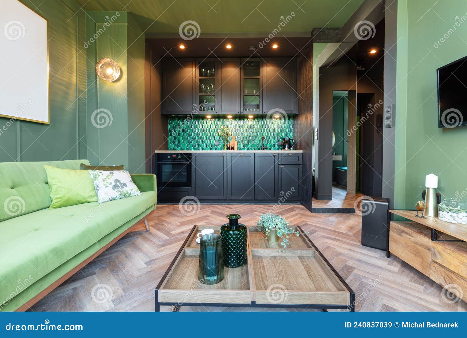 Interior Design of Small Elegant Apartment, Home Staging Stock Image ...