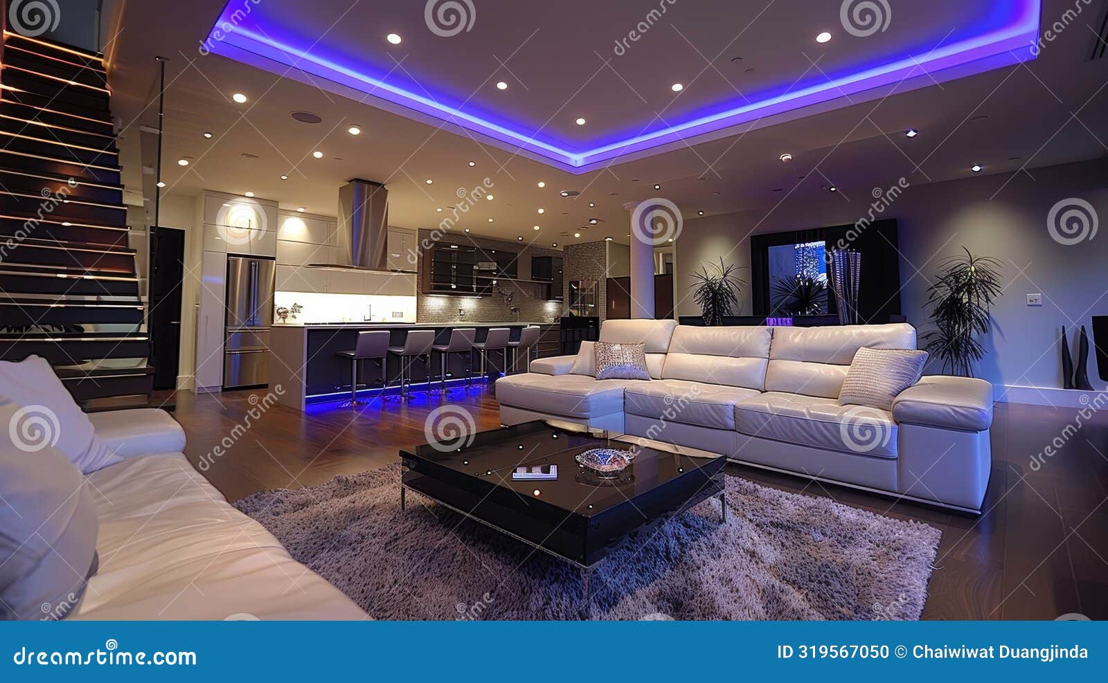 Interior Design, a Spacious Living Room with Modern Aesthetics ...