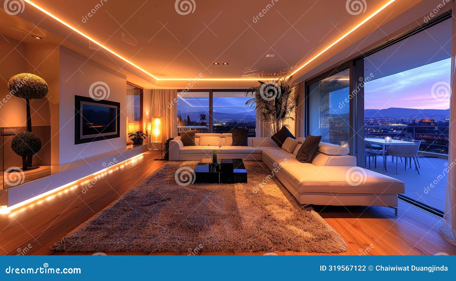 Interior Design, a Spacious Living Room with Modern Aesthetics ...