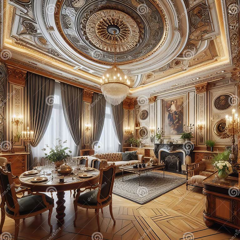 Interior Design in the Style of Eclecticism a Mix of Different Stock ...