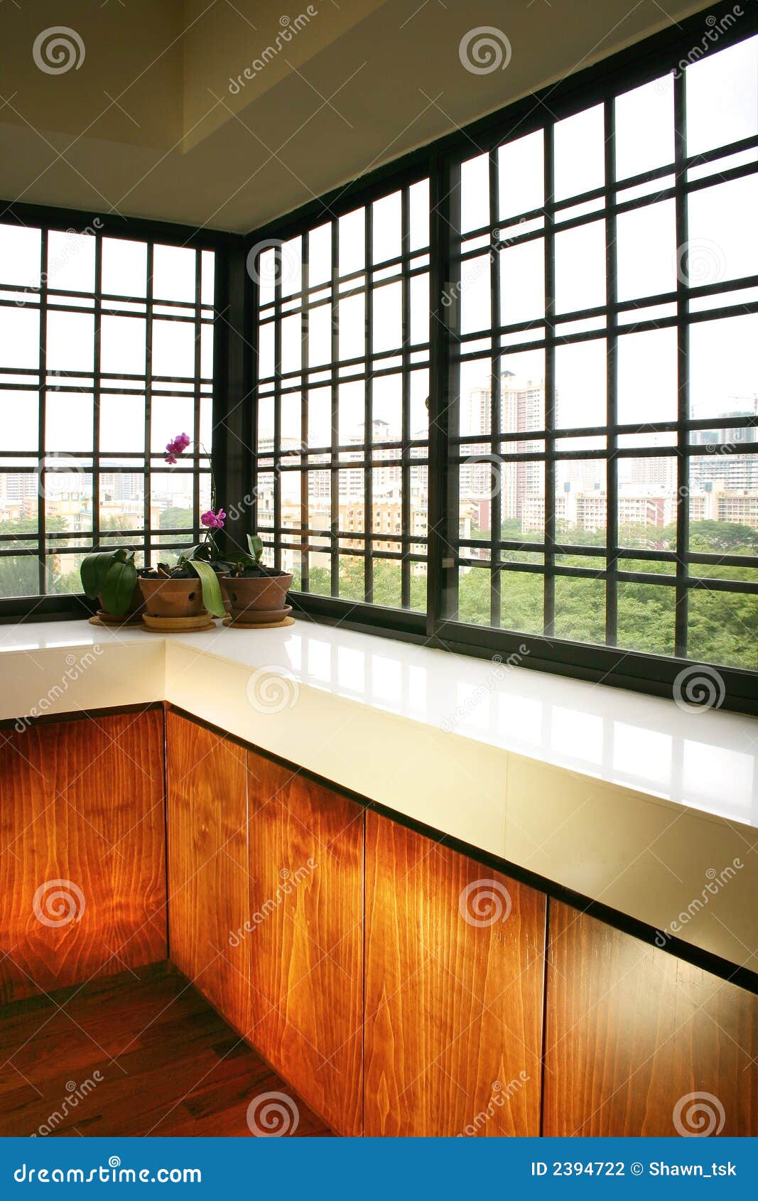 Interior design - windows stock photo. Image of curtain - 2394722