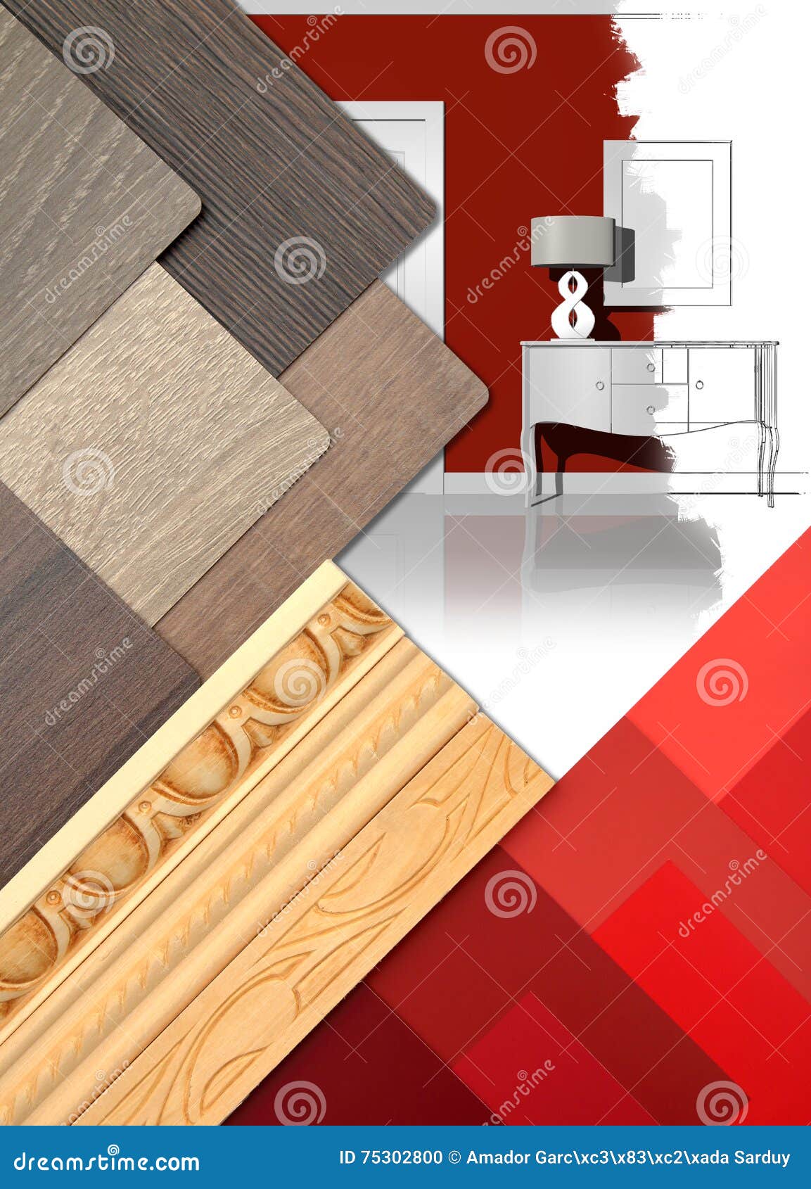 Interior design worktable stock photo. Image of designer - 75302800