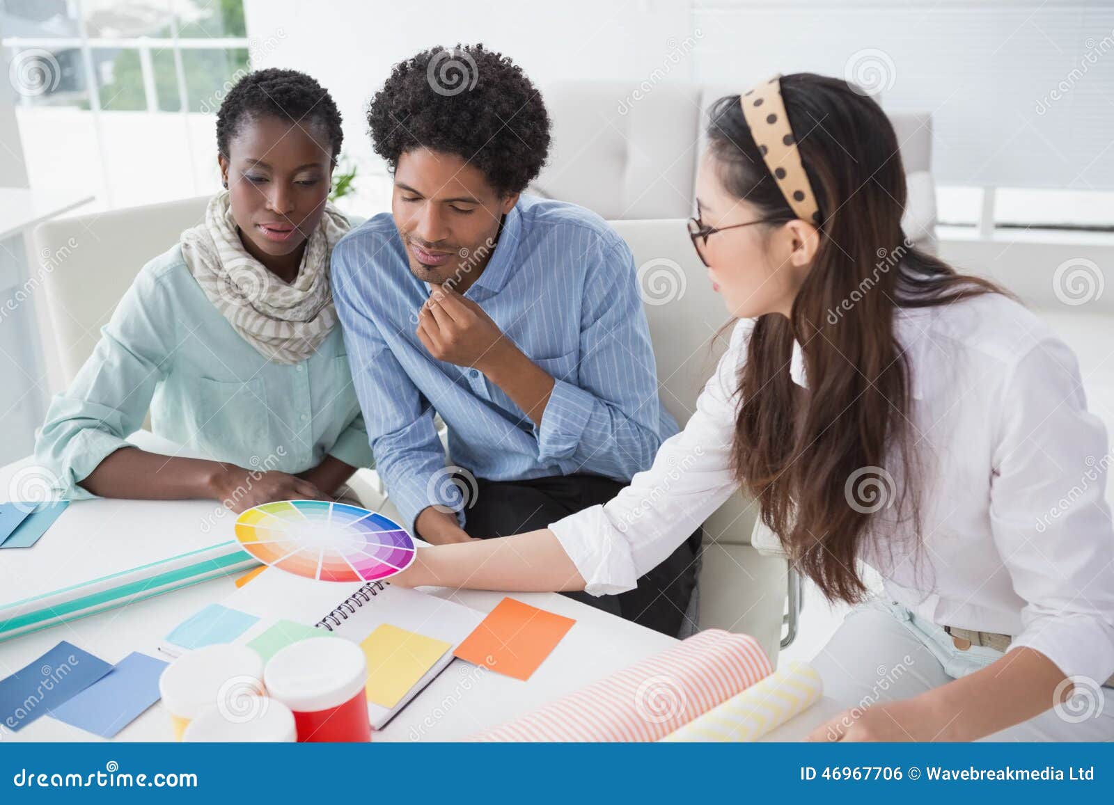 Interior Designer Speaking with Clients Stock Photo - Image of office ...