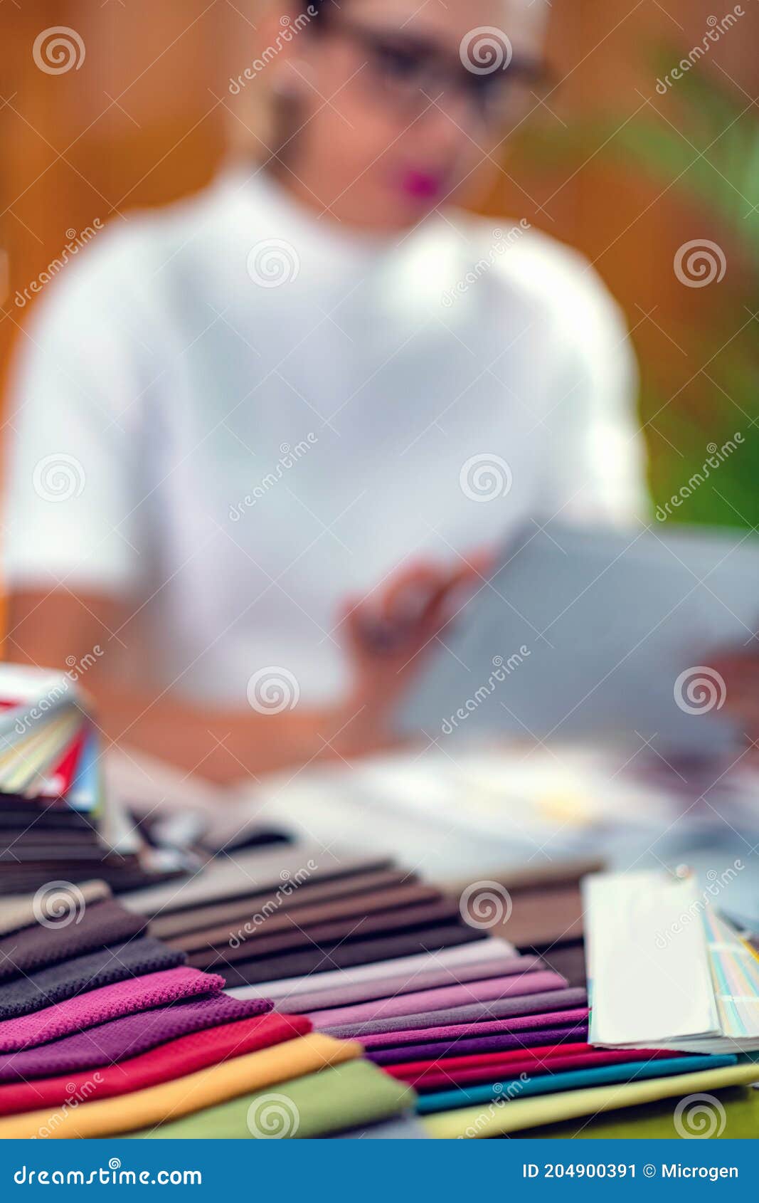 Interior Designer in Studio Stock Image - Image of decorator, creative ...