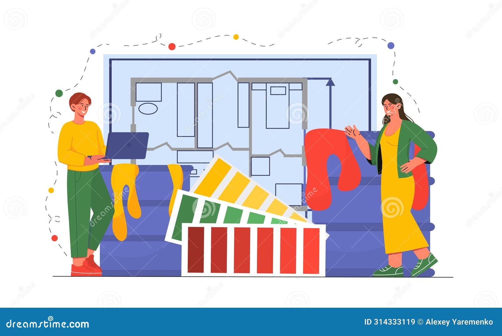 Interior Designer Vector Concept Stock Vector - Illustration of ...