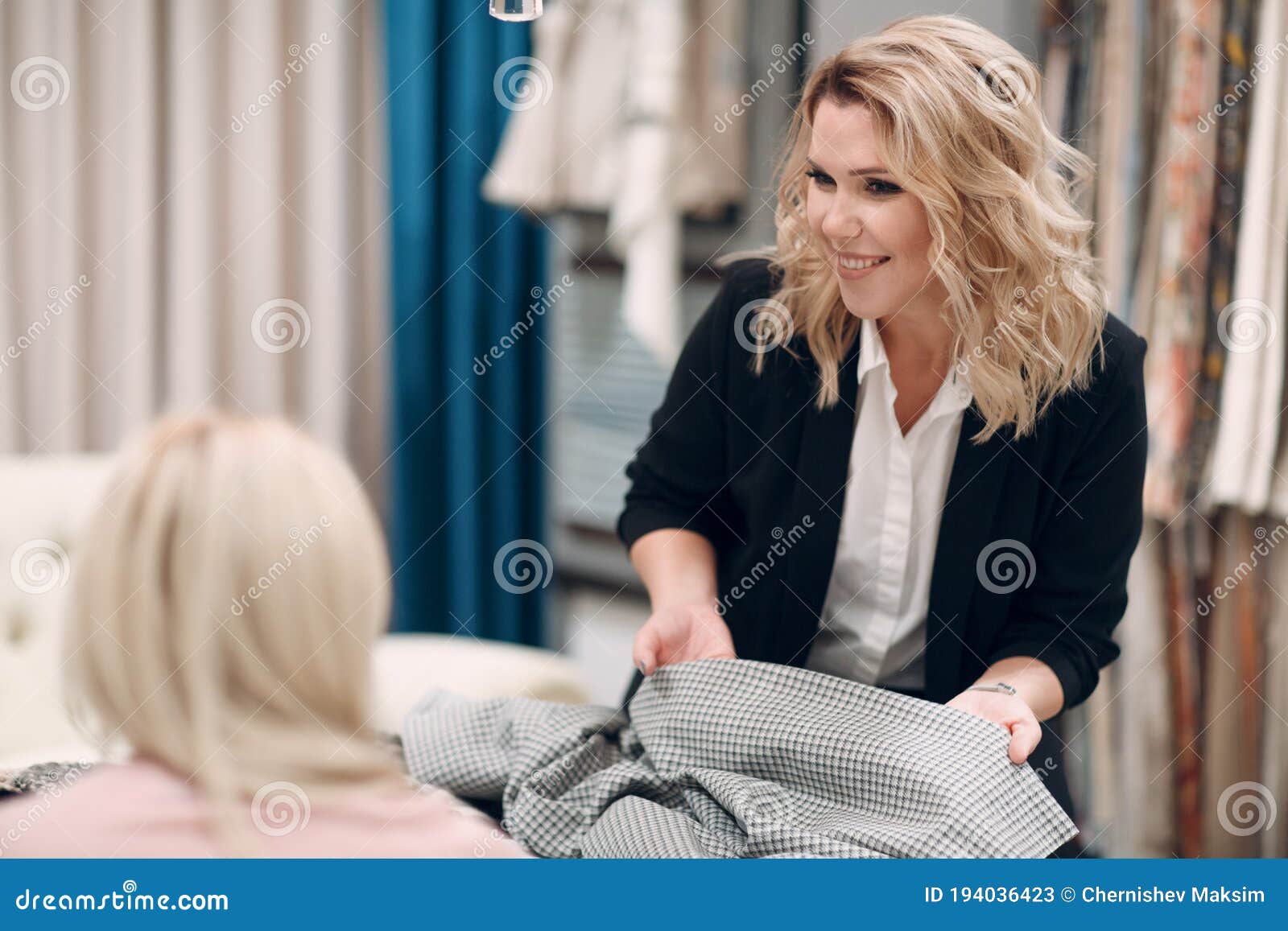 Interior Designer Woman at Work. Design and Interior Decoration. Stock ...