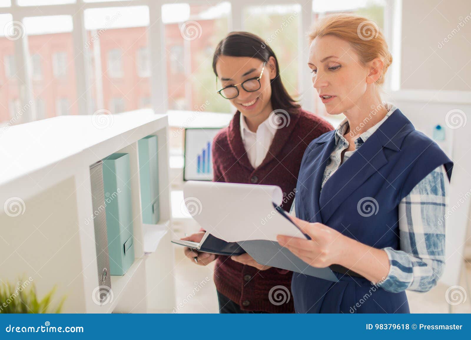 Interior Designers Having Project Discussion Stock Photo - Image of ...