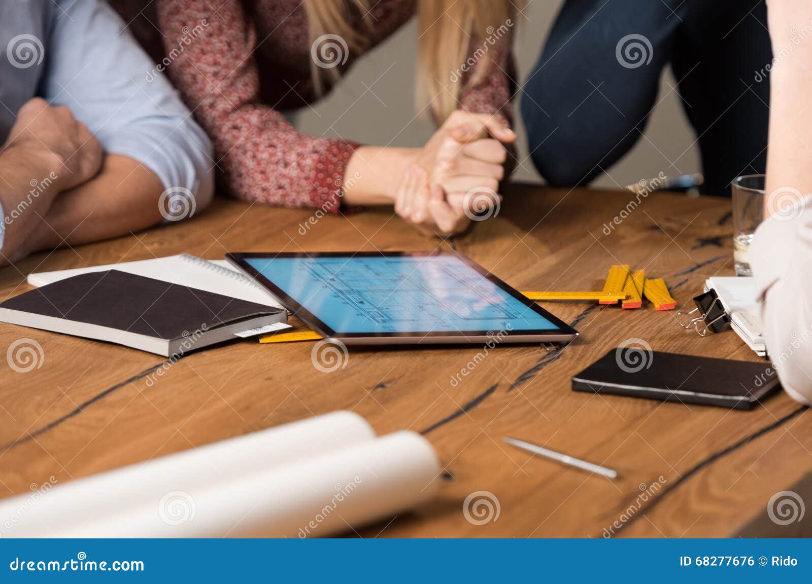 Interior designers at work stock photo. Image of real - 68277676