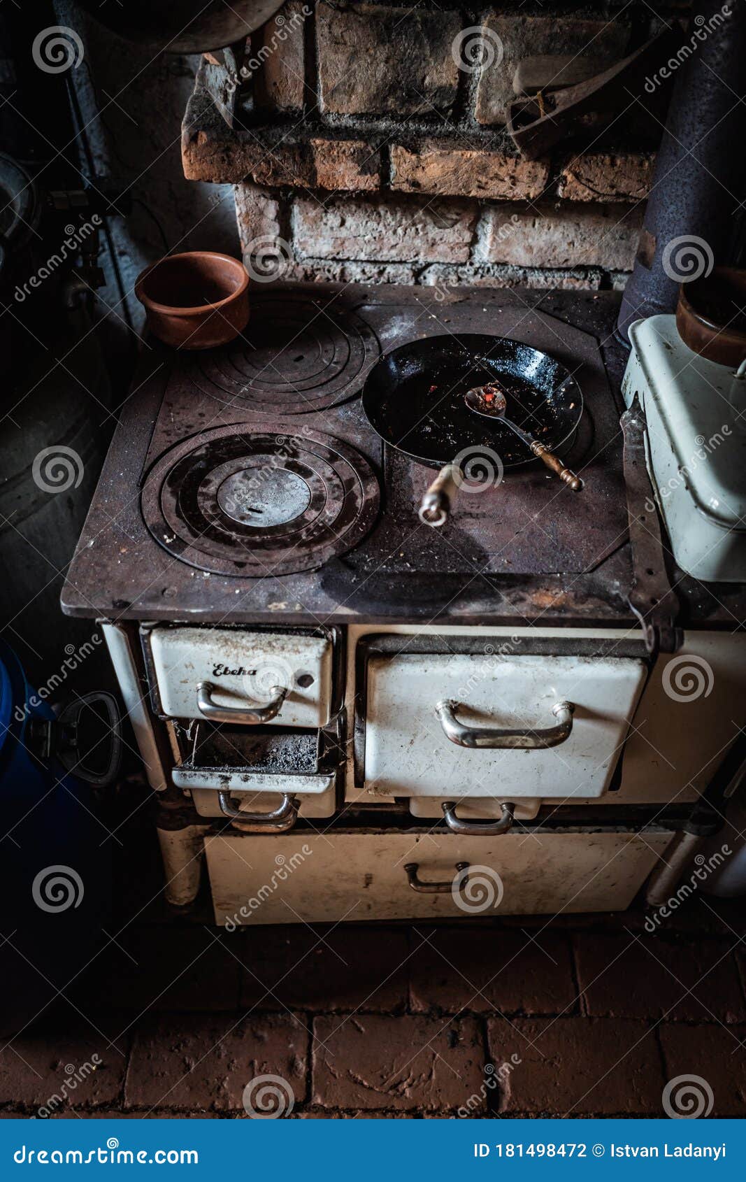 Old rustic kitchen stock photo. Image of design, farmstead - 181498472
