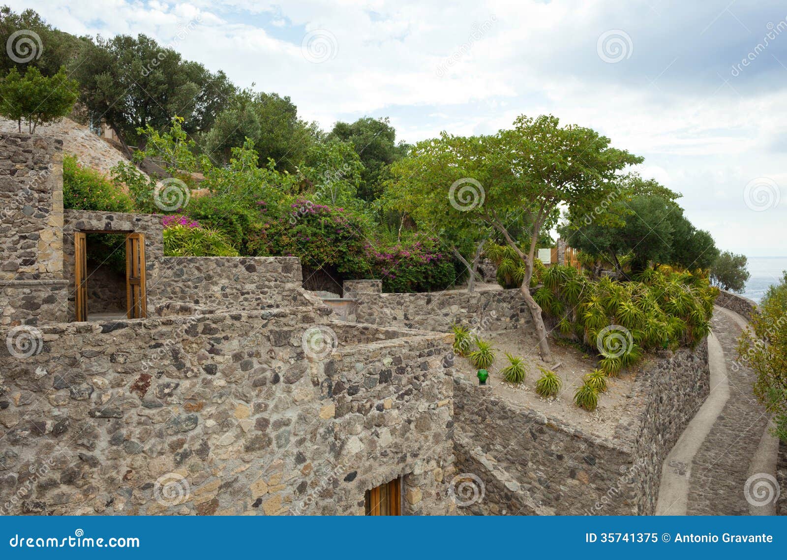 Interior Details of the Aragonese Castle, Ischia Island Stock Image ...