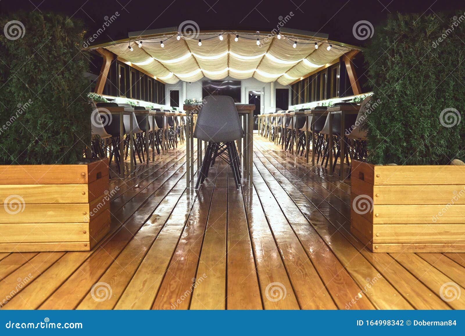 Interior Details of Restaurant on the Ship. Concept of Interior Design ...