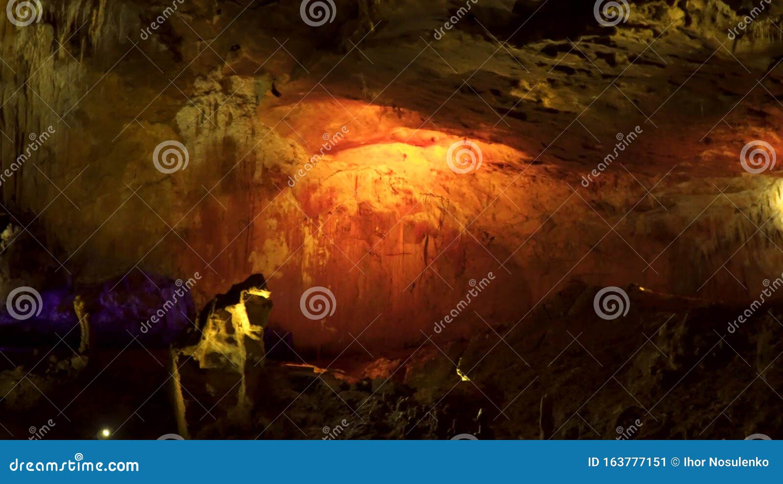 Interior of dimly lit cave stock video. Video of light - 163777151