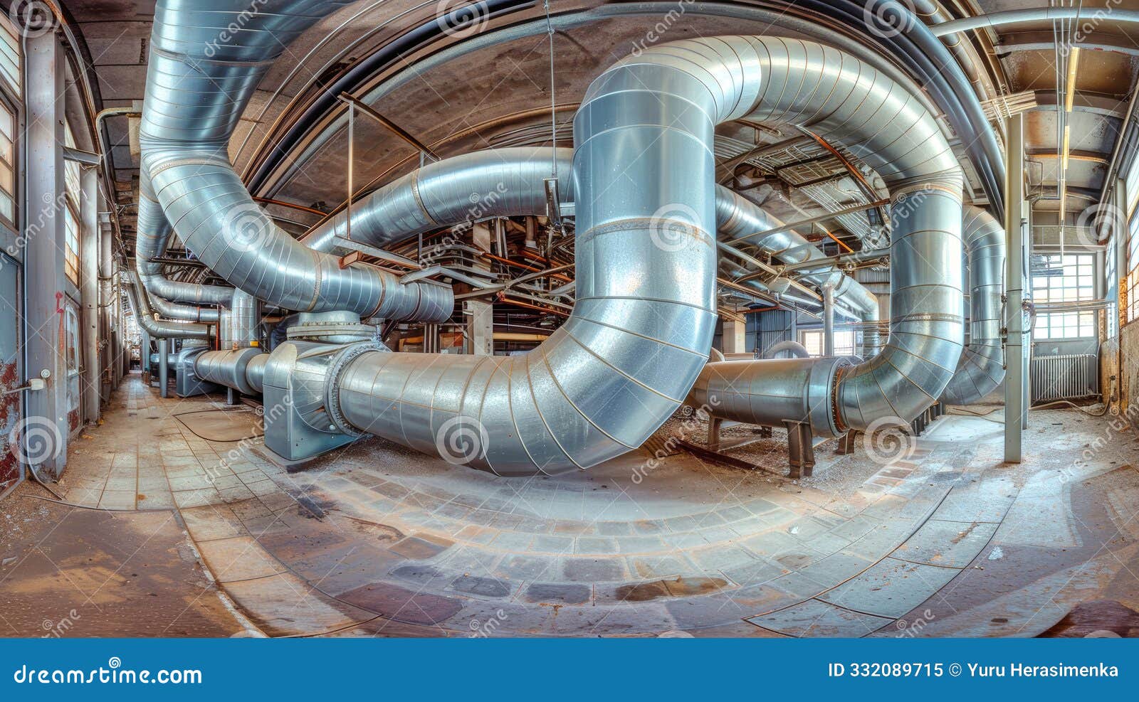 The Interior Displays A Complex Network Of Steel Pipes Essential For ...