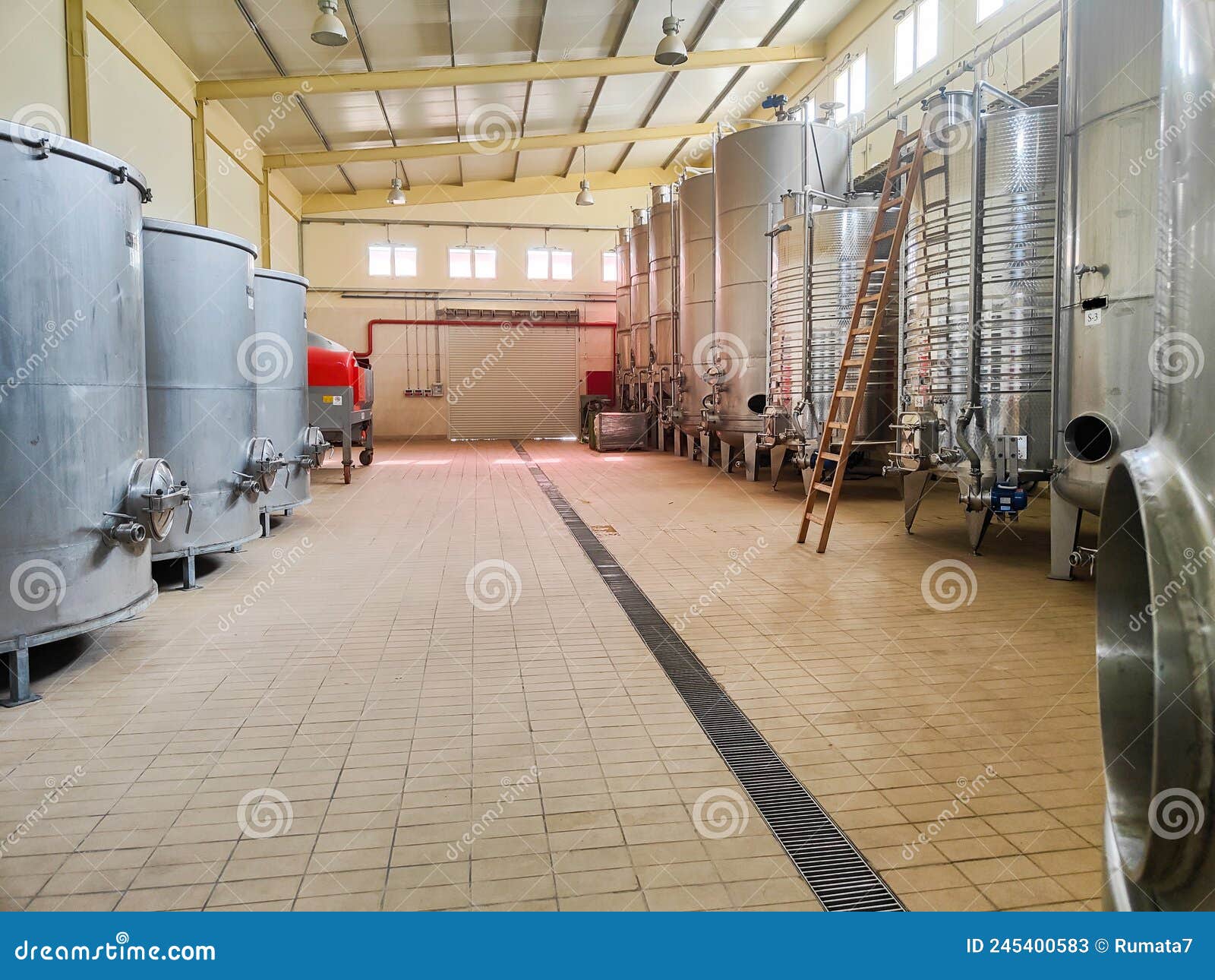 Interior of Distillation Room at a Winery Stock Image - Image of ...
