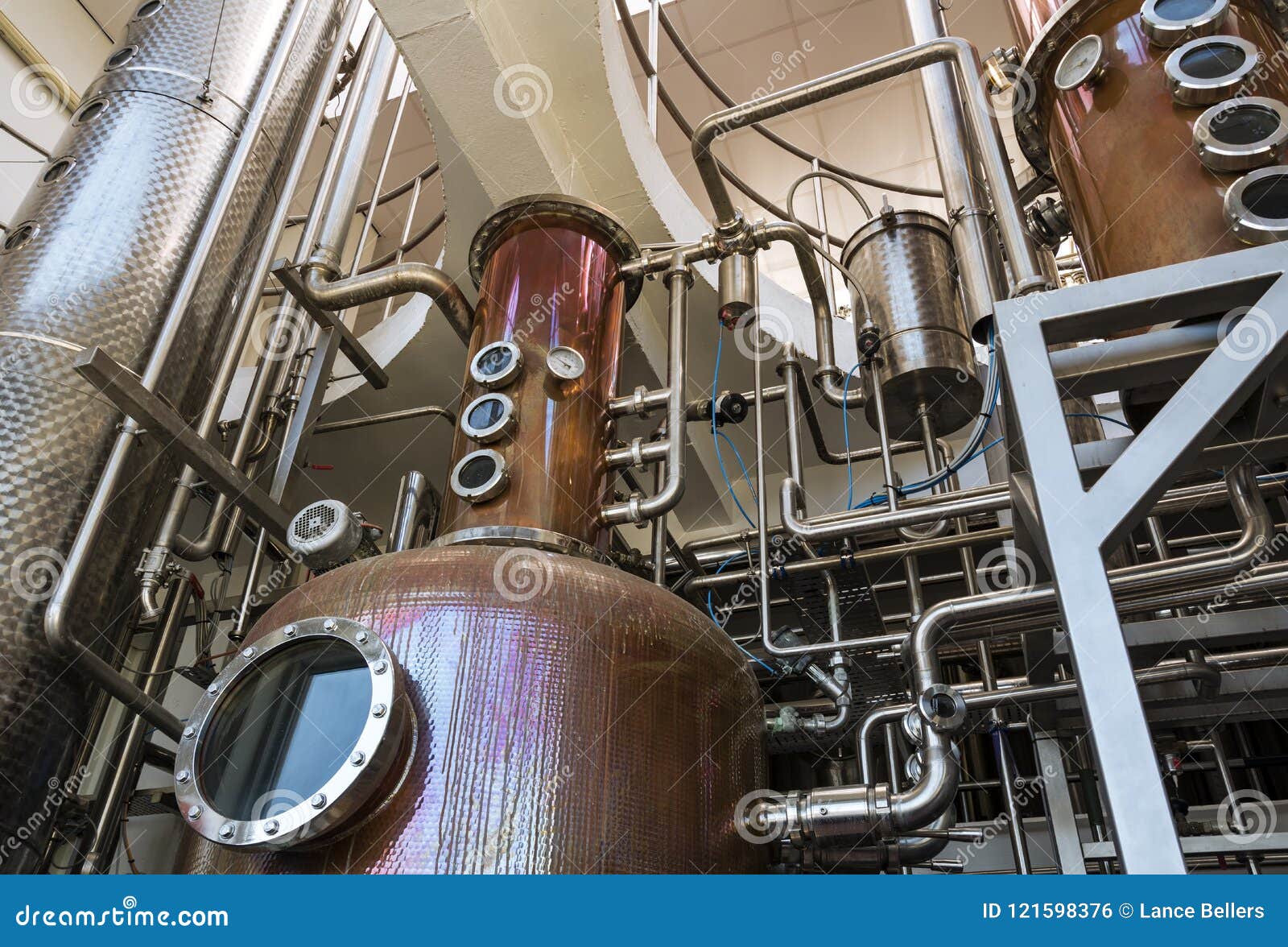 Interior of Distillery for Manufacture of Vodka and Gin Stock Photo ...