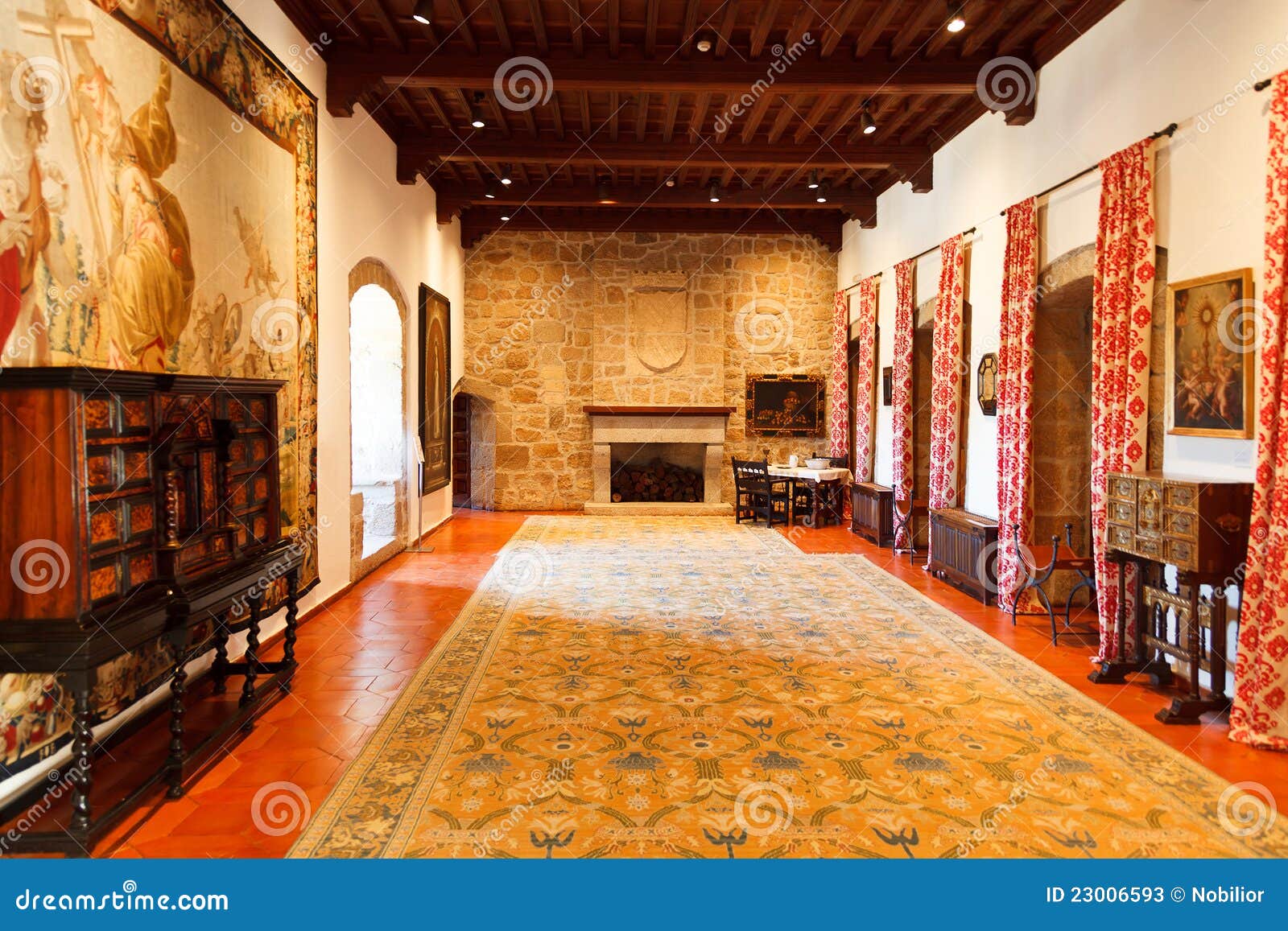 Interior Do Quarto Interno De Um Castelo Imagem de Stock - Imagem de ...