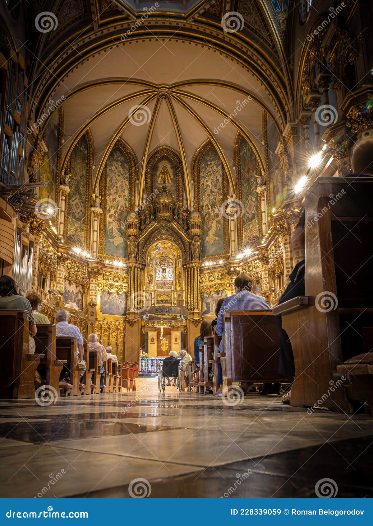 Interior of the Dome of Basilica of Montserrat Editorial Stock Image ...