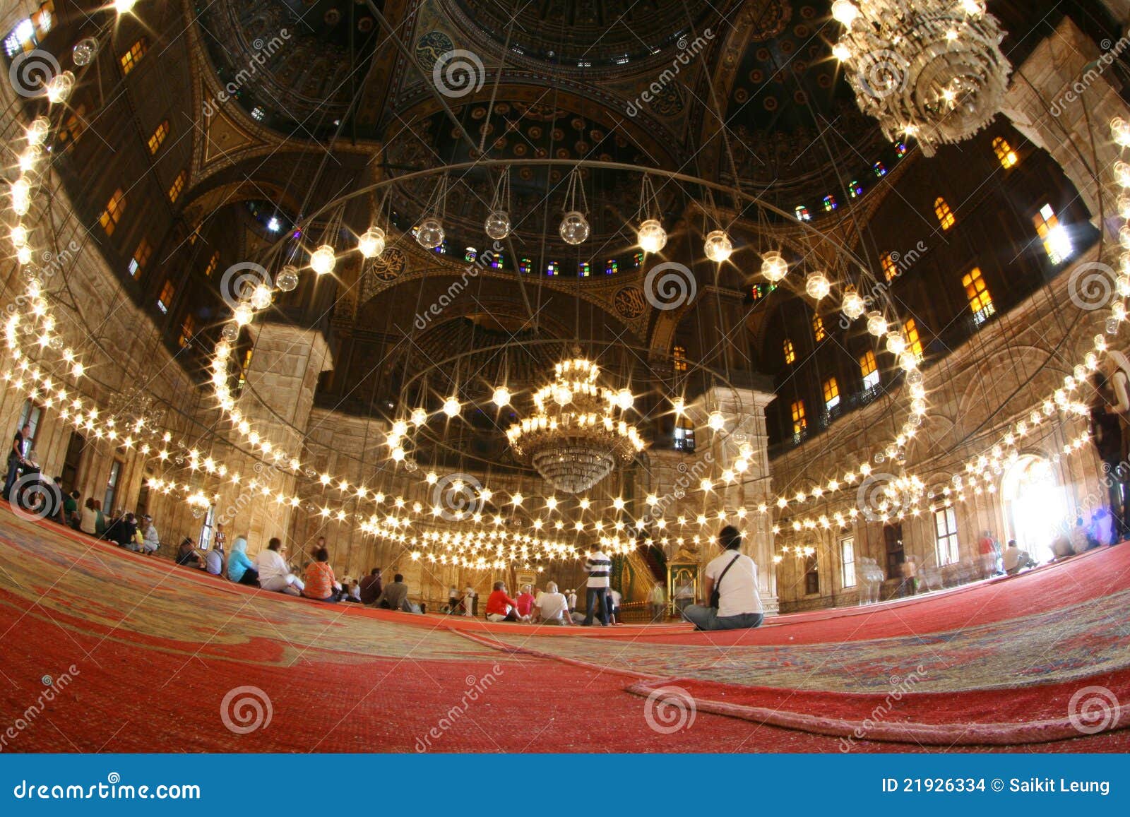 Interior Dome of a Mosque editorial stock image. Image of ahmed - 21926334