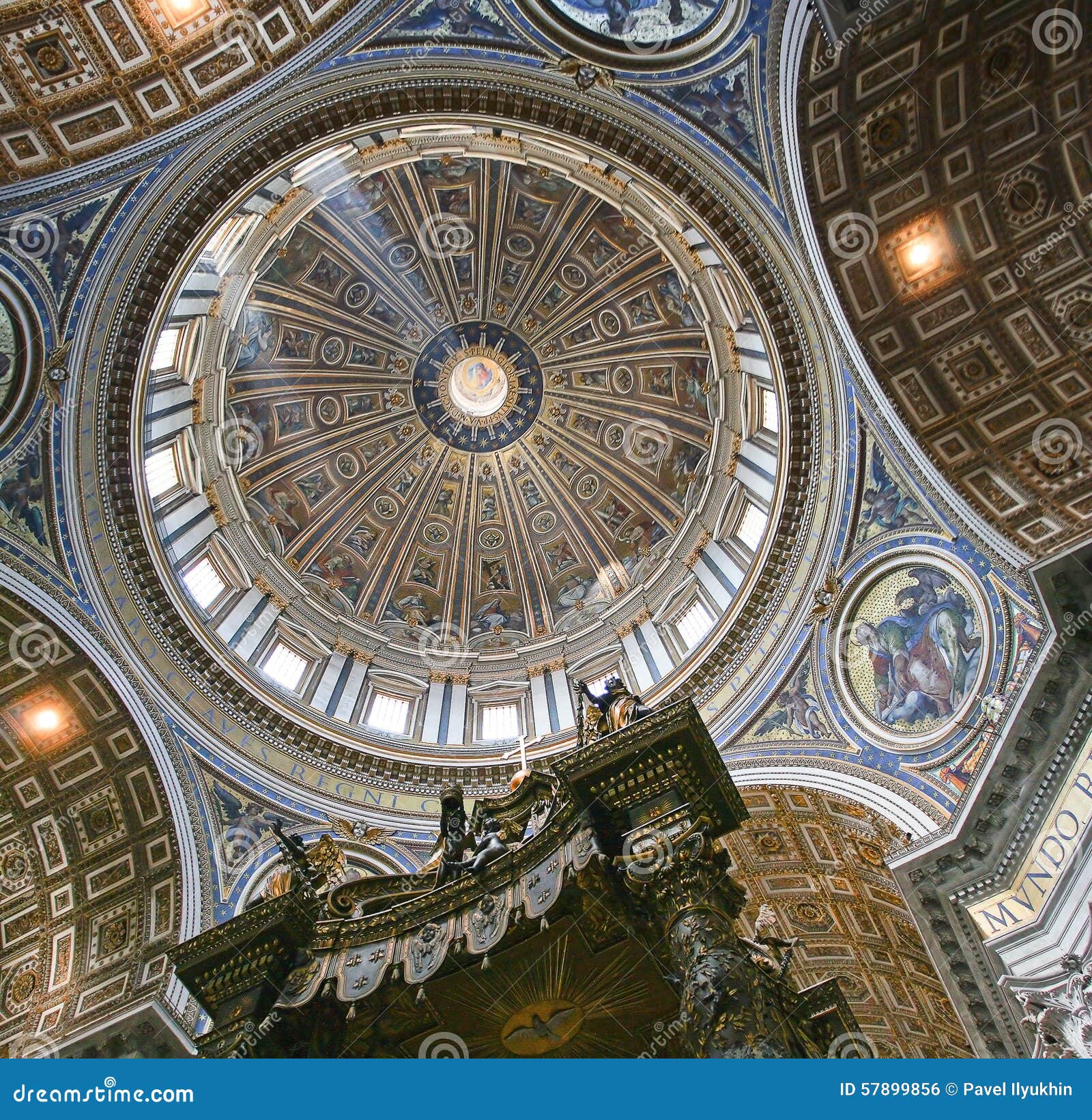 The Interior of the Dome of the Vatican. Editorial Photo - Image of ...