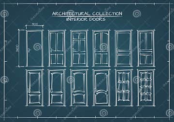 Interior Doors Set stock vector. Illustration of close - 68166045