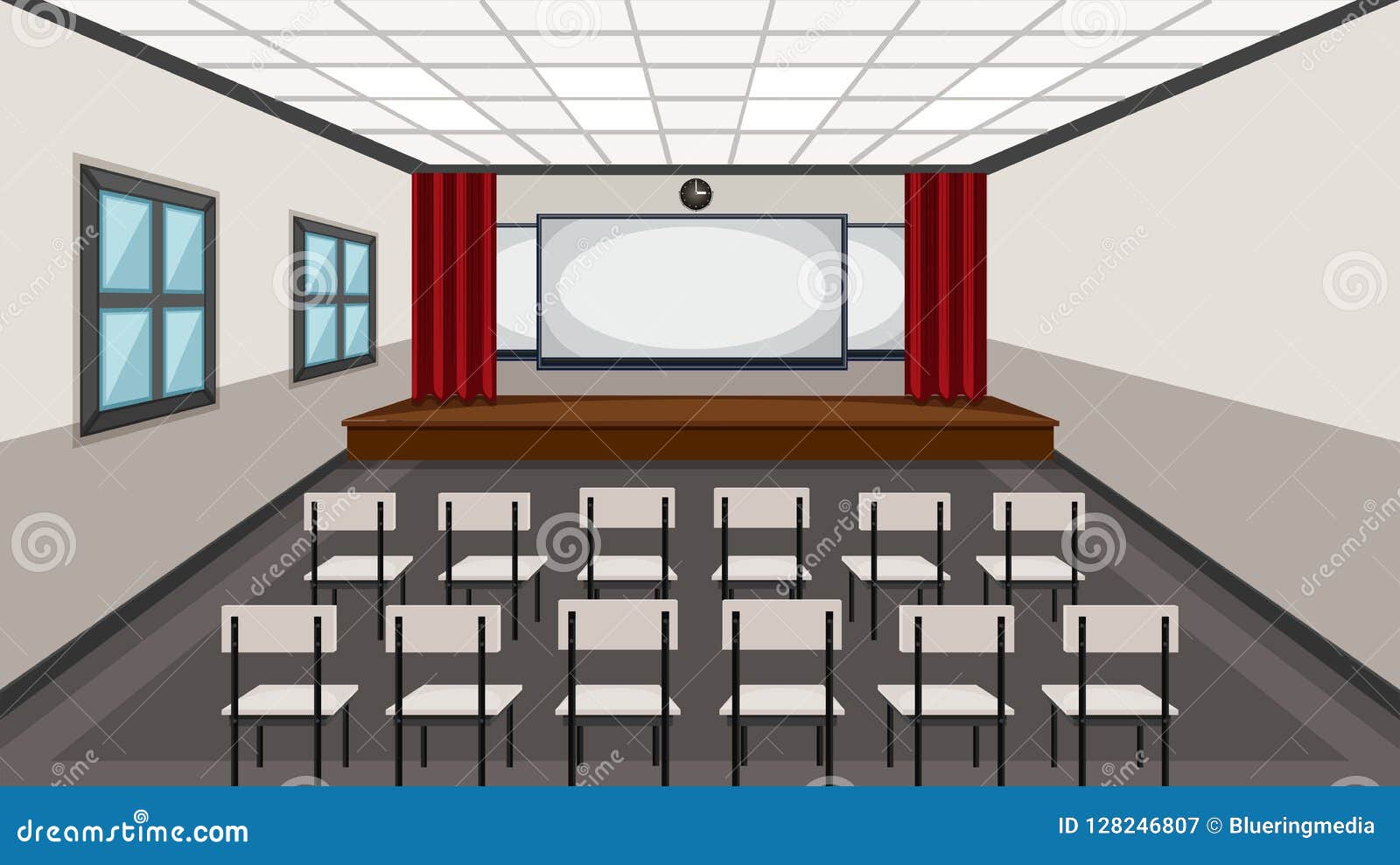 Red Classroom Interior Stock Illustrations – 187 Red Classroom Interior ...