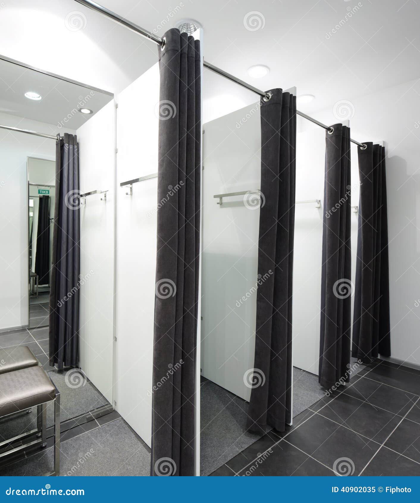 Interior of Dressing Room at Cloth Store Stock Image - Image of clean ...