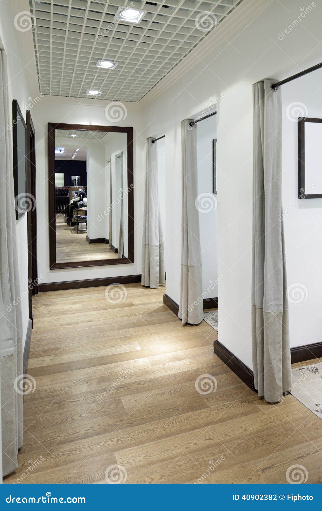 Interior of Dressing Room at Cloth Store Stock Photo - Image of ...