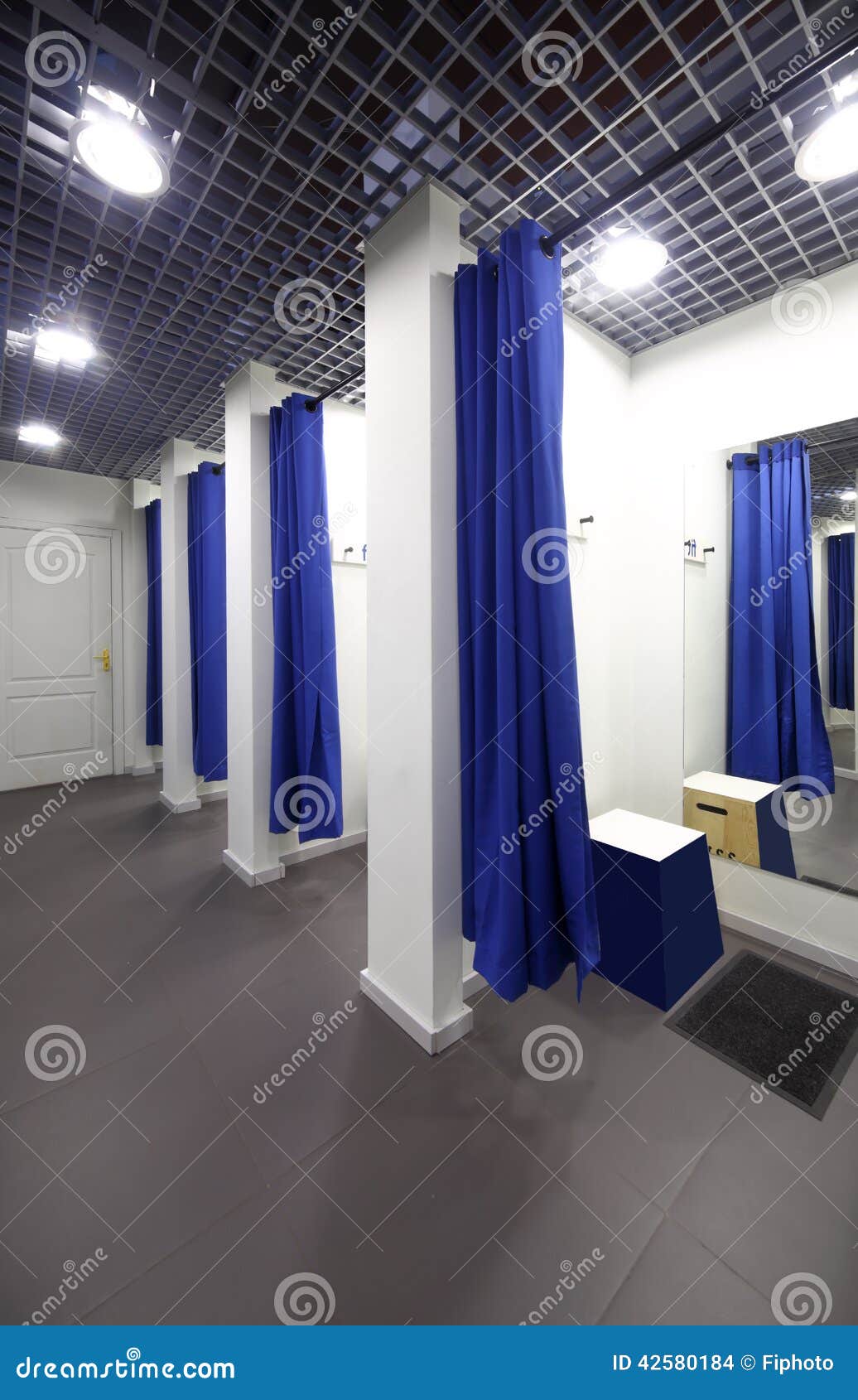 Interior of Dressing Room at Cloth Store Stock Photo - Image of area ...