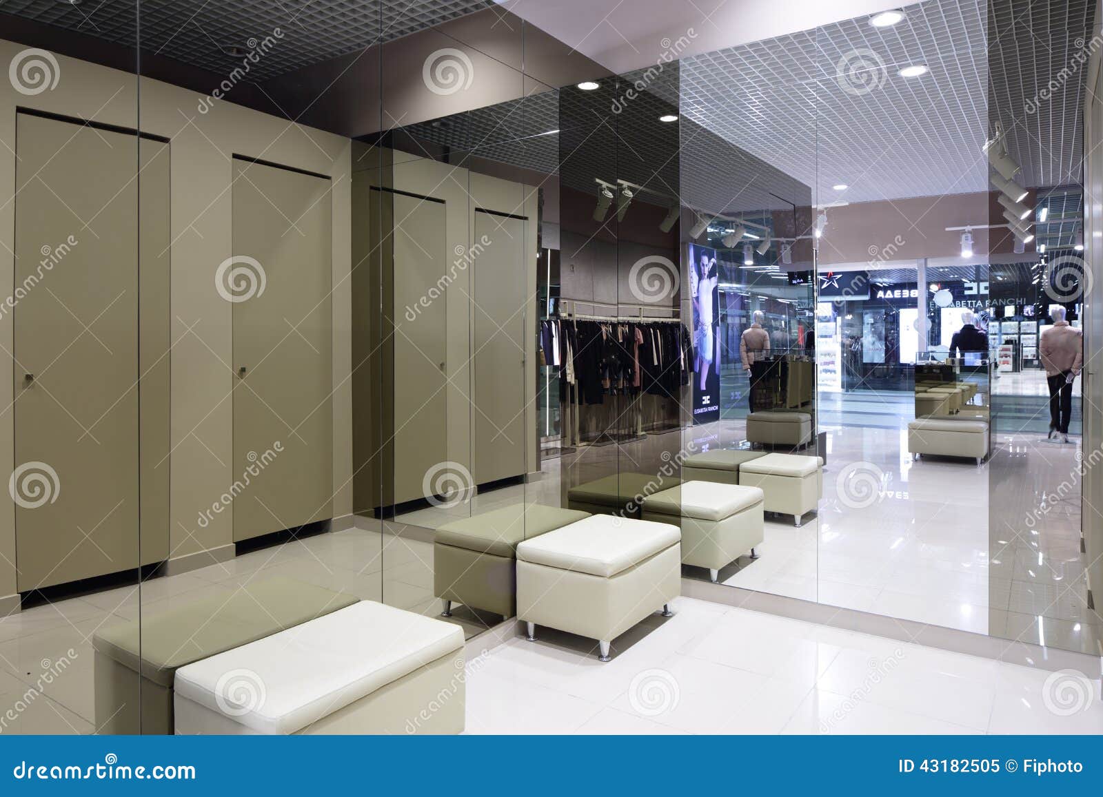 Interior of Dressing Room at Cloth Store Editorial Image - Image of ...