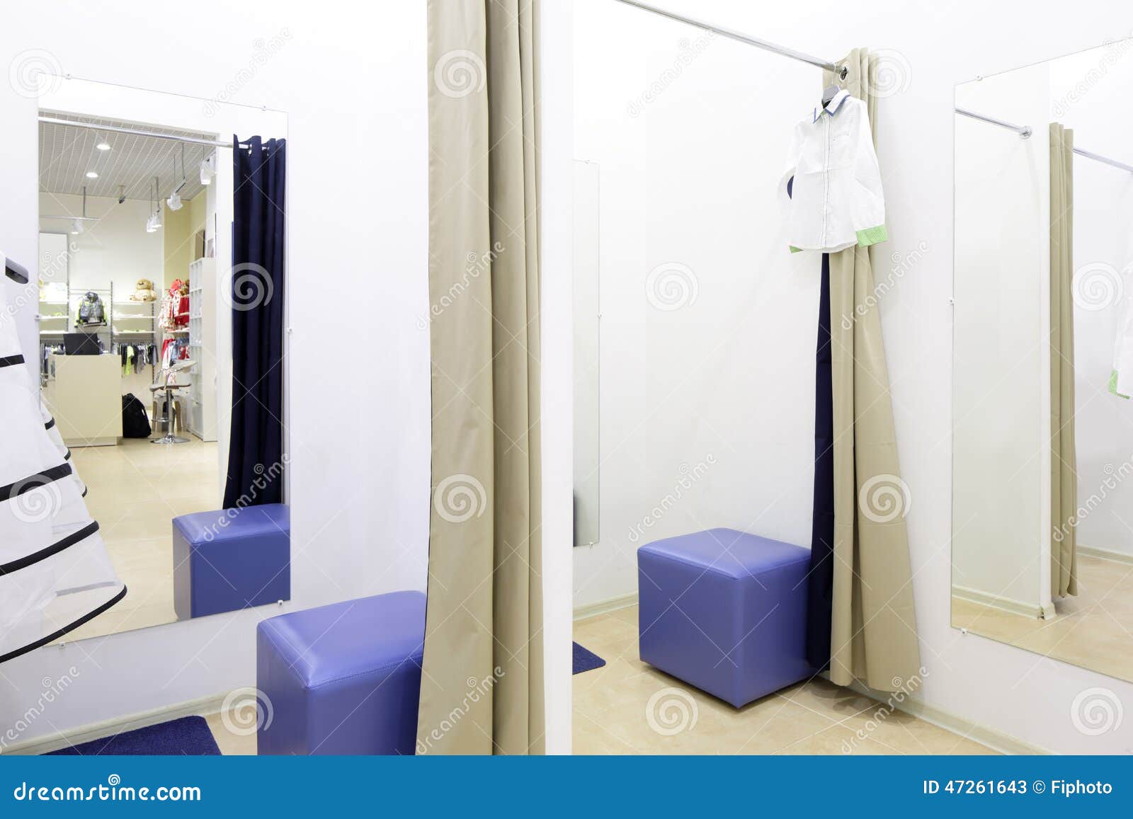 Interior of Dressing Room at Cloth Store Stock Image - Image of cloth ...