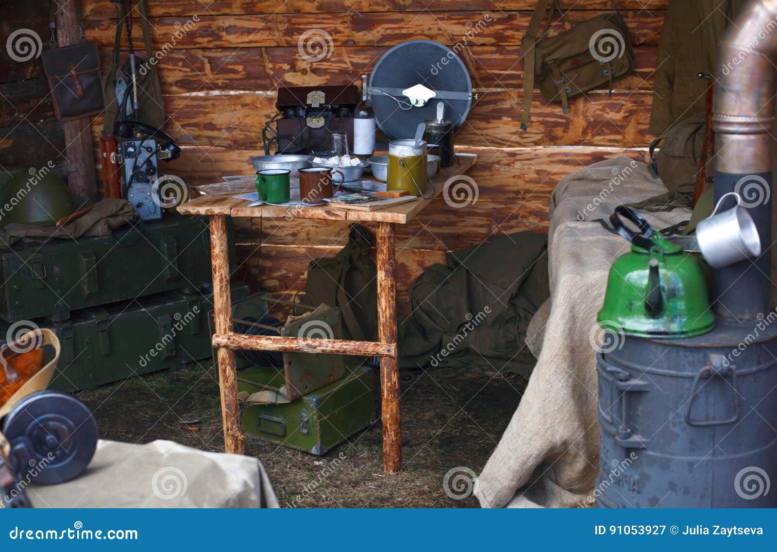 Interior of Dugout Soviet Soldiers during Second World War ...