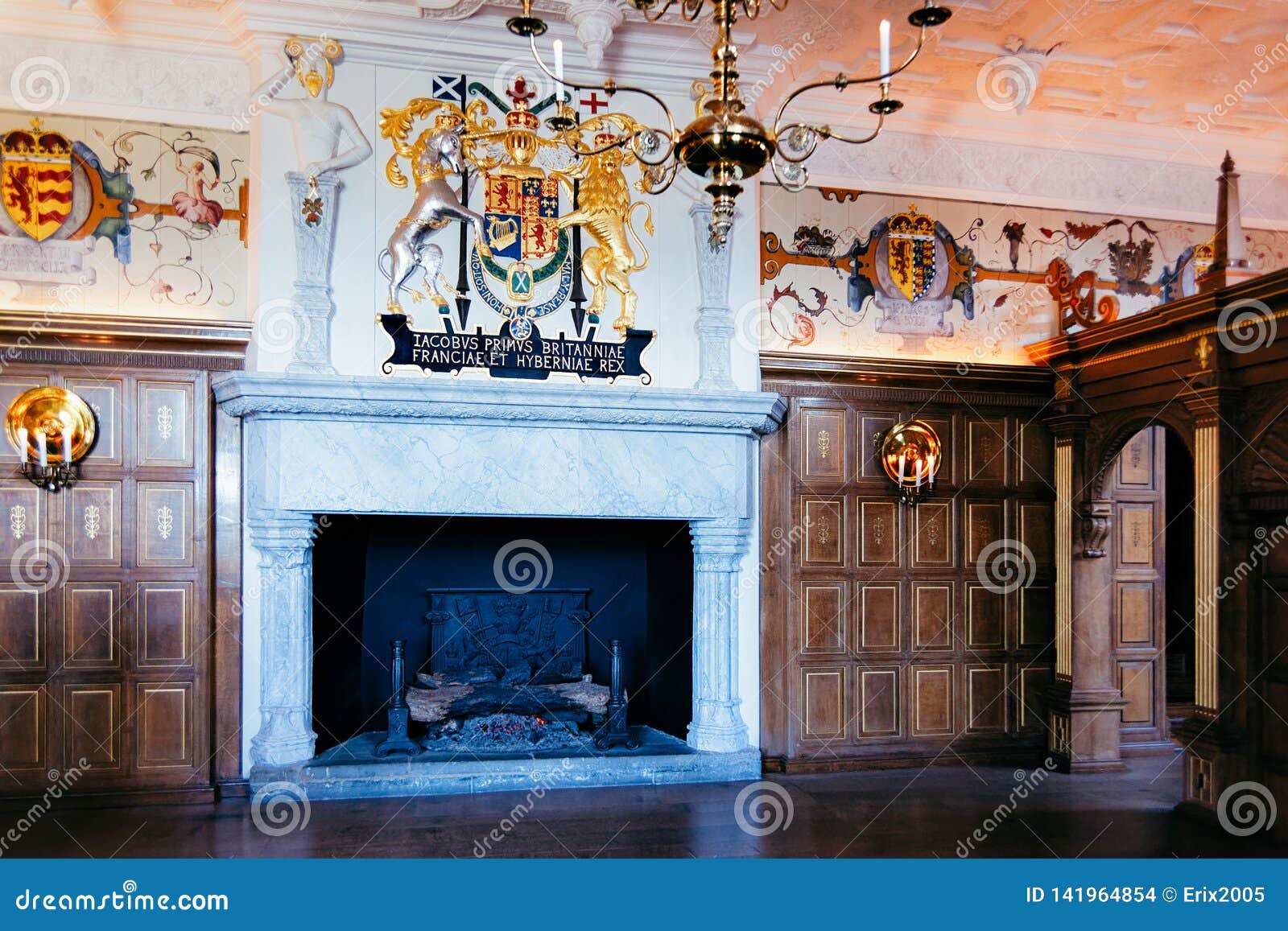 Interior of Edinburgh Castle in Scotland Stock Photo - Image of palace ...