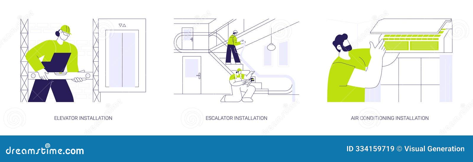 Interior Electrical Works Abstract Concept Vector Illustrations. Stock ...