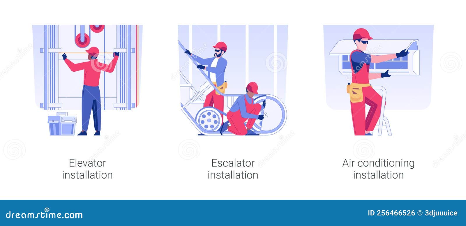 Interior Electrical Works Isolated Concept Vector Illustrations. Stock ...