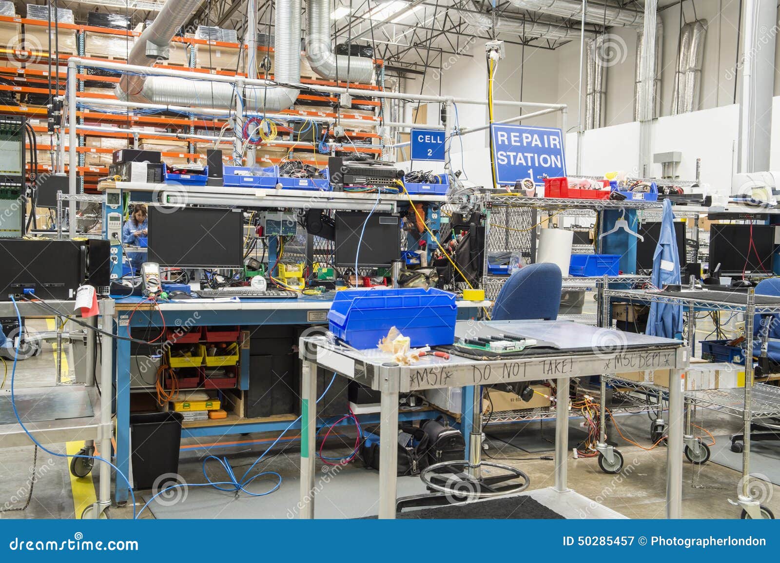 Interior of Electronics Industry Stock Image - Image of american ...