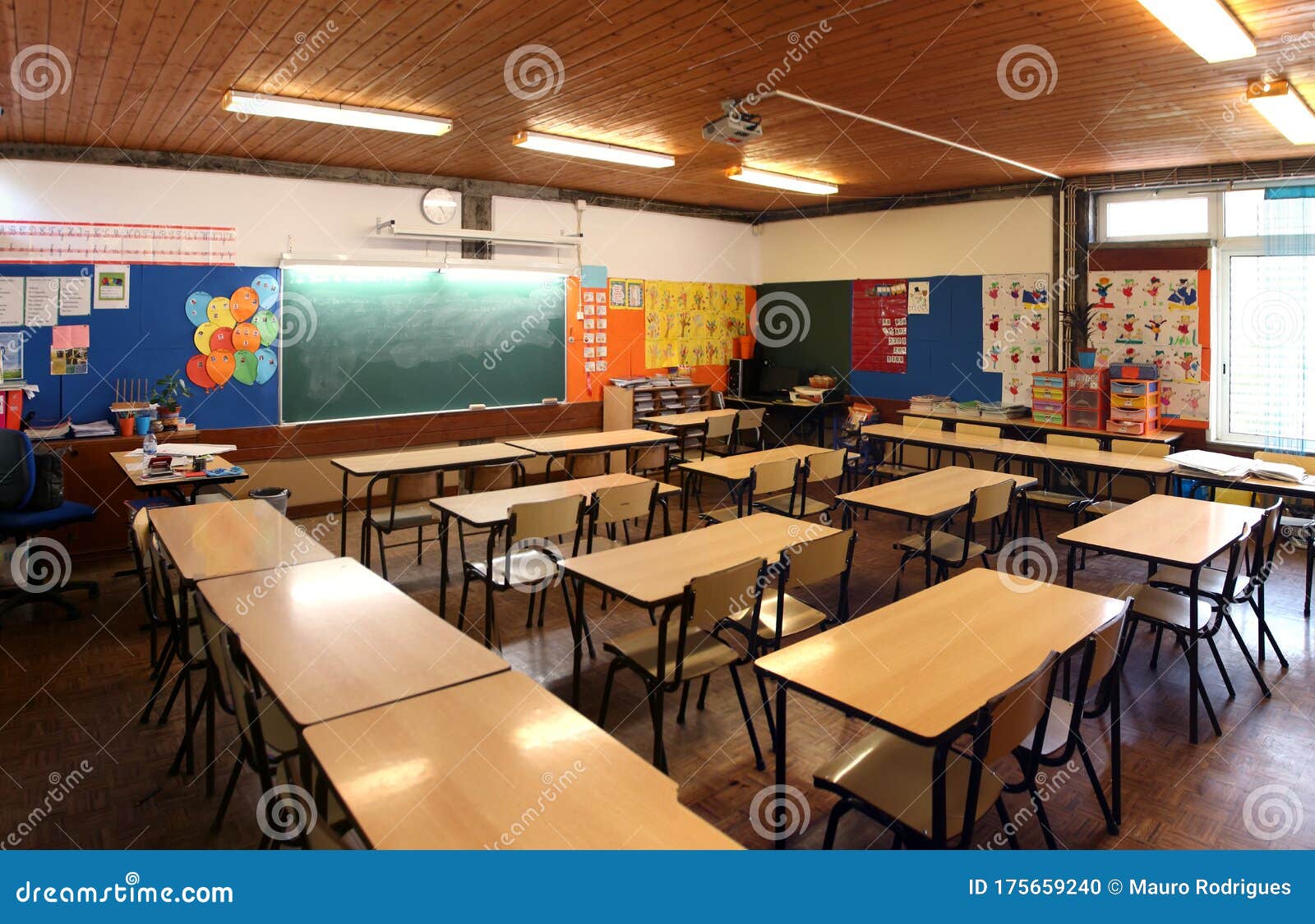 Interior of Elementary School Stock Photo - Image of interior ...