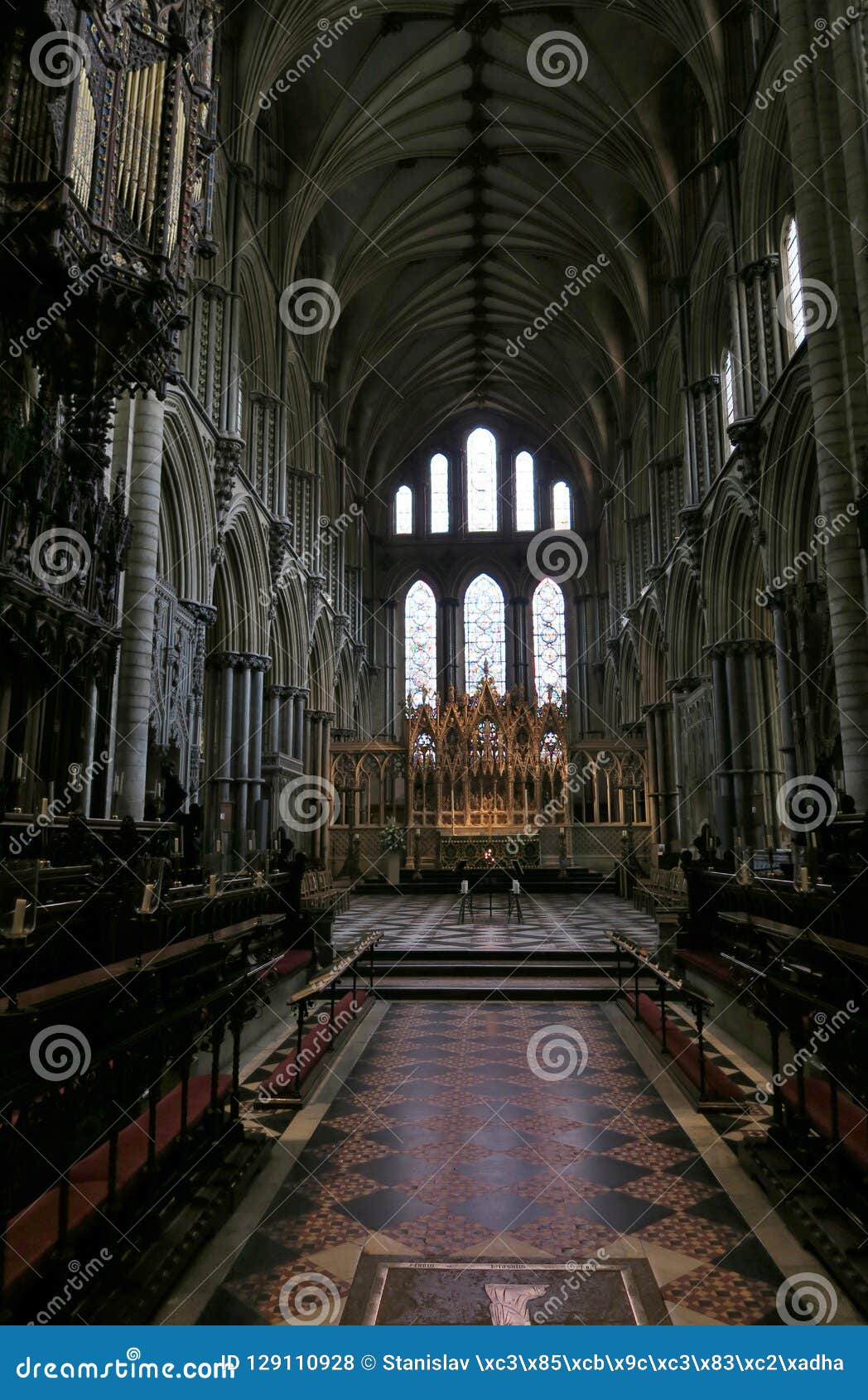Interior of Ely Cathedral in England Stock Photo - Image of historical ...
