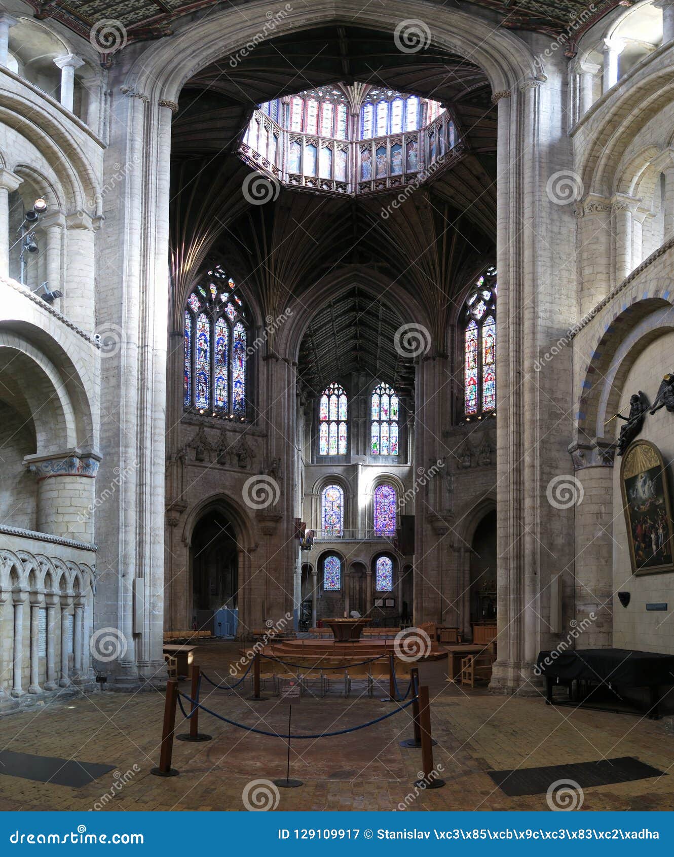 Interior of Ely Cathedral stock image. Image of christian - 129109917