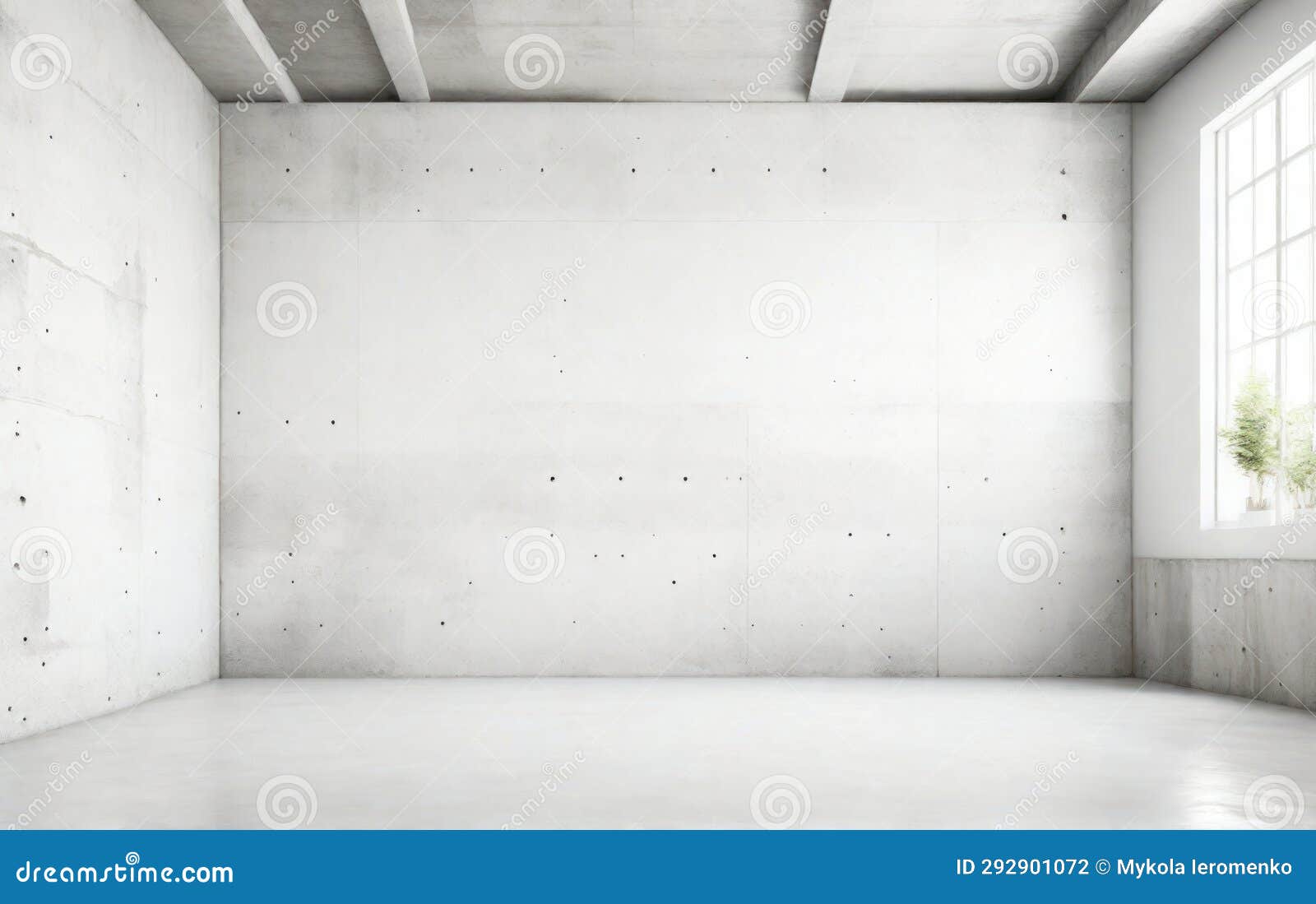 The Interior of an Empty, Bright Room with One Window Stock ...