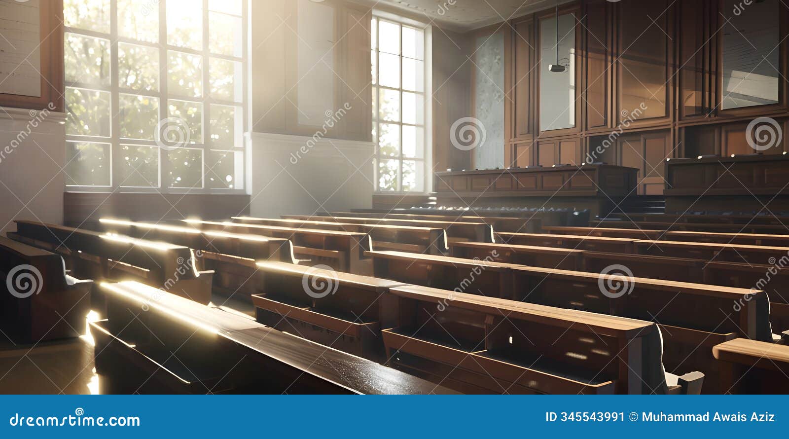 Interior of a Empty Classroom Background - Ai Generated Stock ...