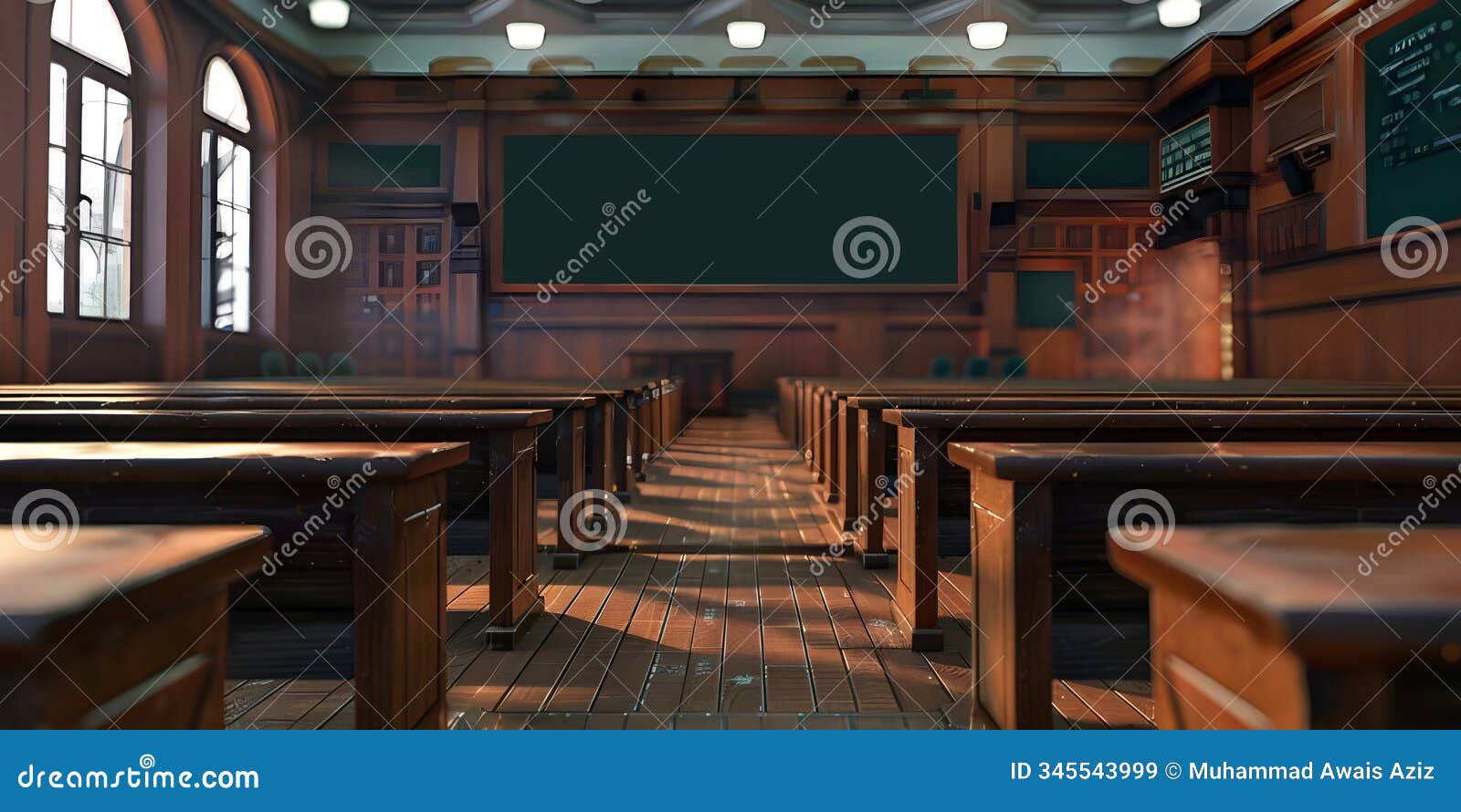 Interior of a Empty Classroom Background - Ai Generated Stock ...