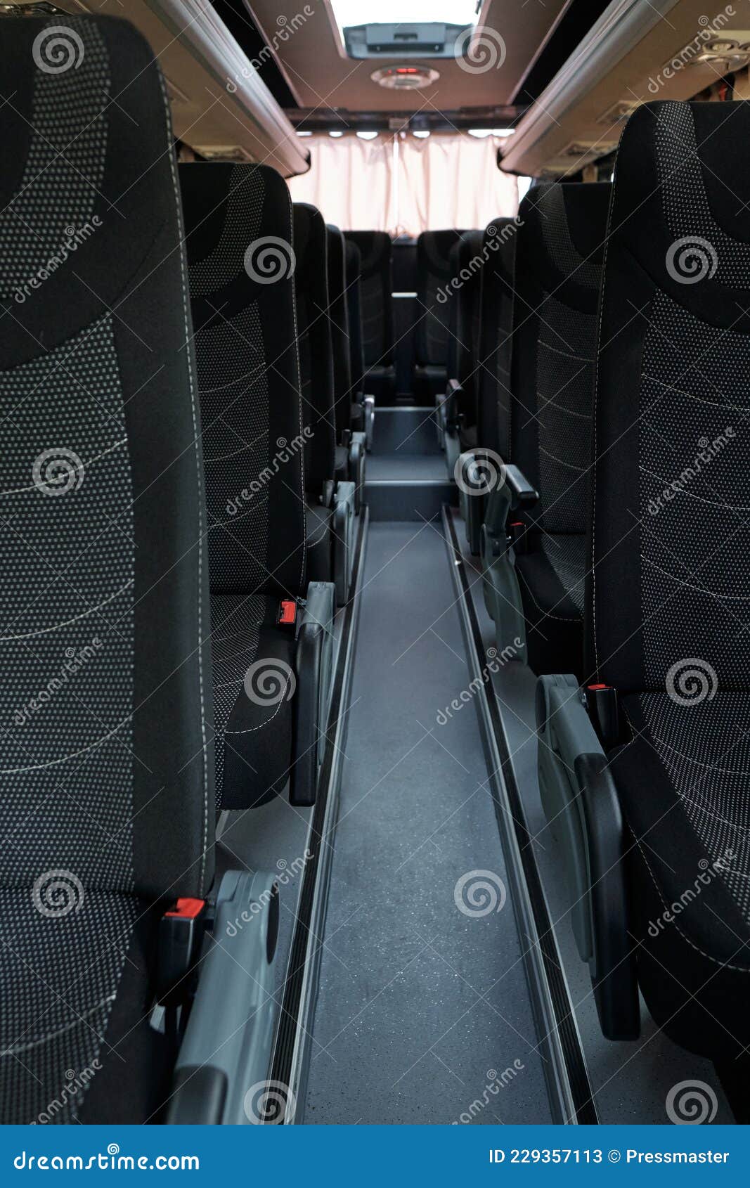 Empty Bus Aisle stock image. Image of passenger, indoors - 229357113