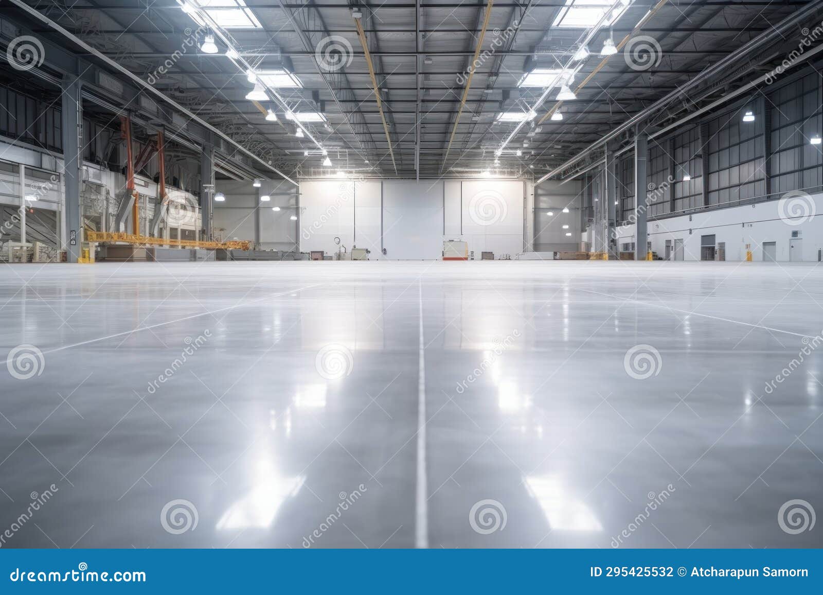 Interior of Empty and Clean Modern Warehouse Stock Photo - Image of ...