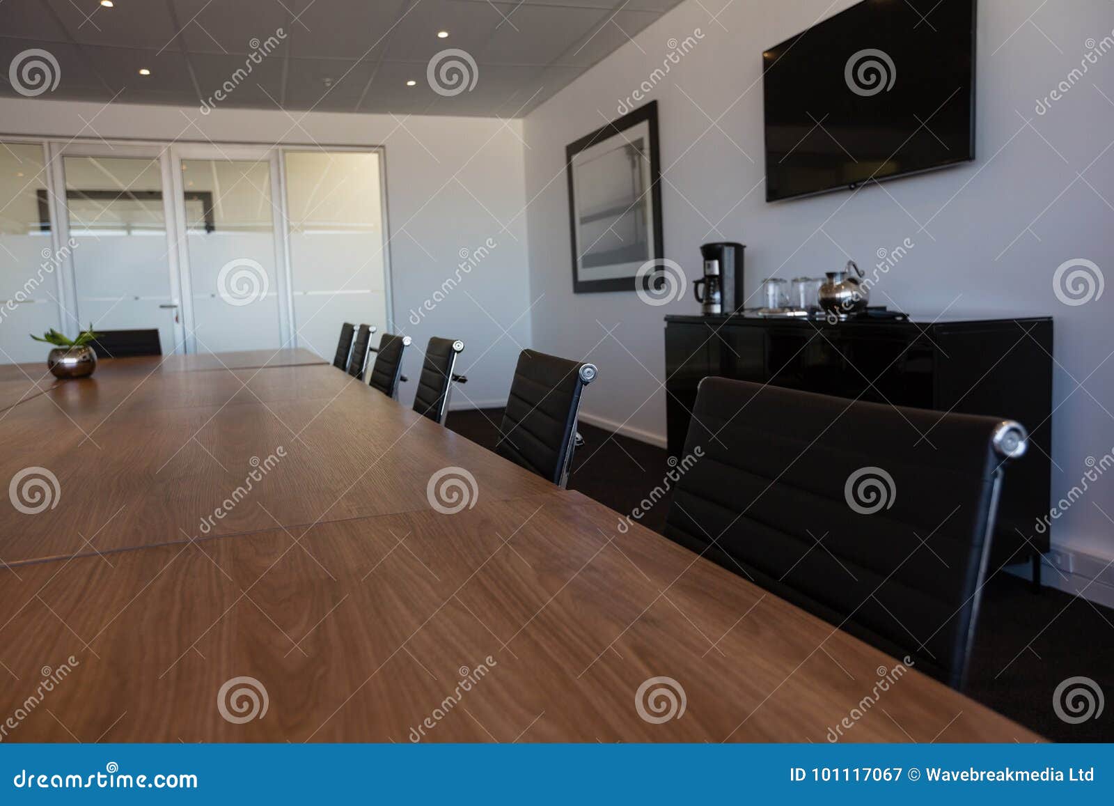 Empty Conference Room at Modern Office Stock Image - Image of room ...