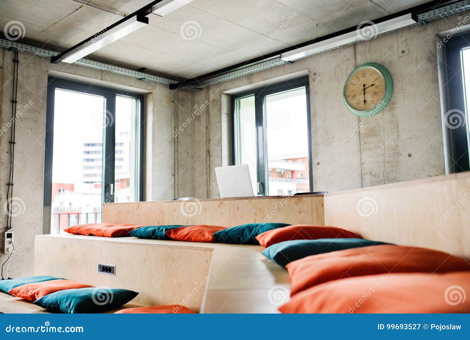 The Interior of Empty Creative Modern Office. Stock Image - Image of ...