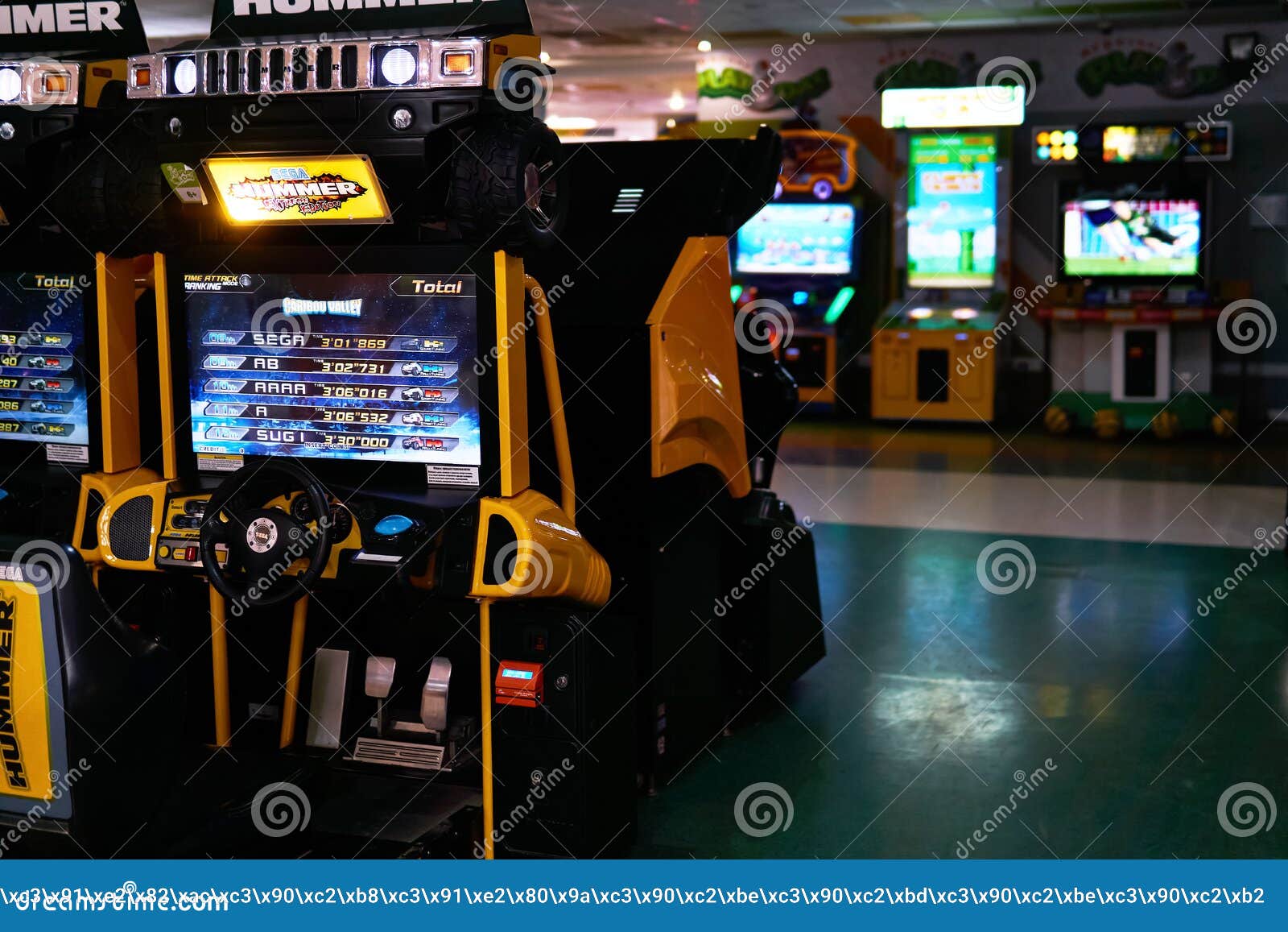 Interior of an Empty Darkened Amusement Arcade Hall Editorial Image ...