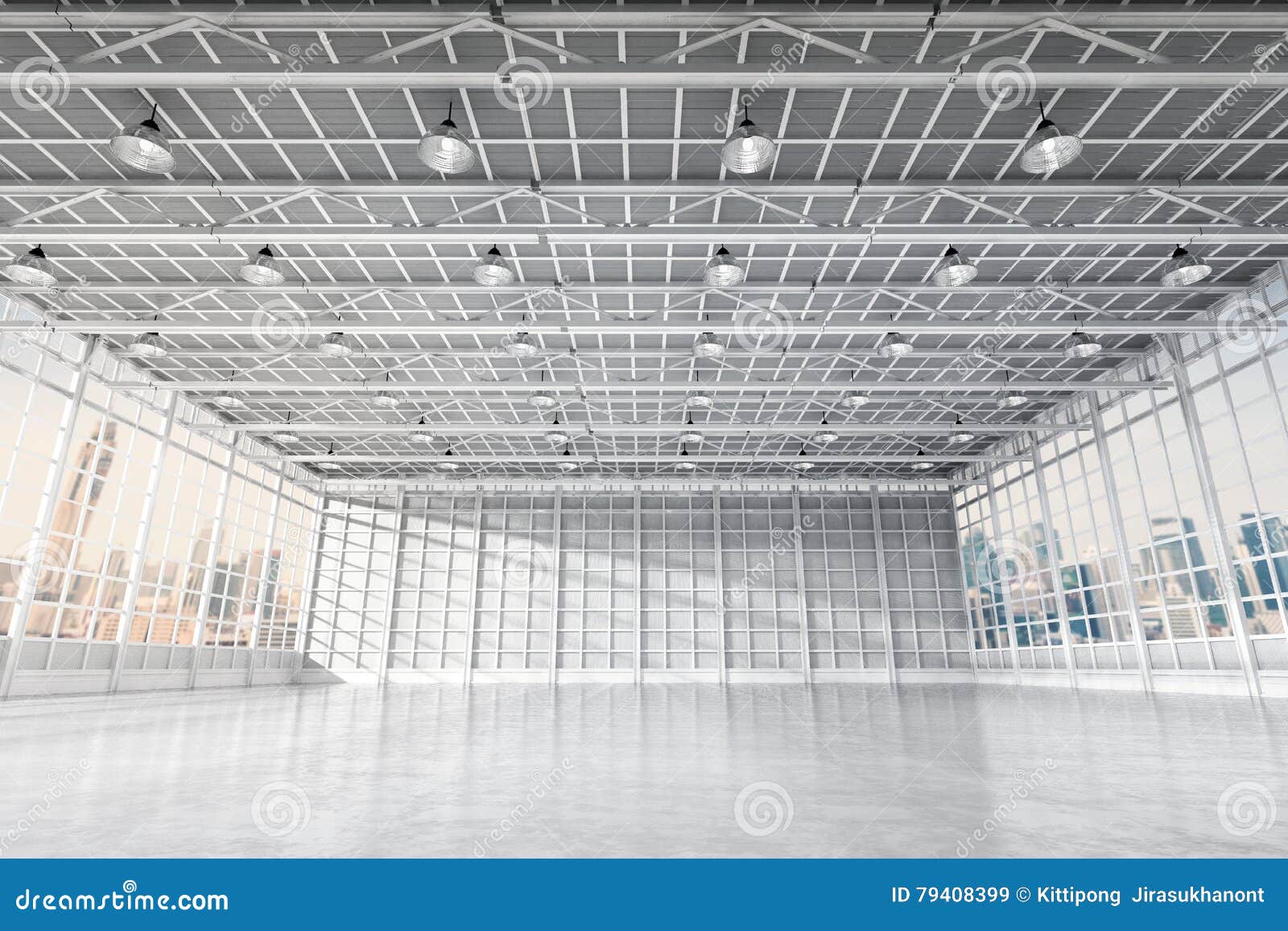 Interior empty factory stock image. Image of cement, floor - 79408399
