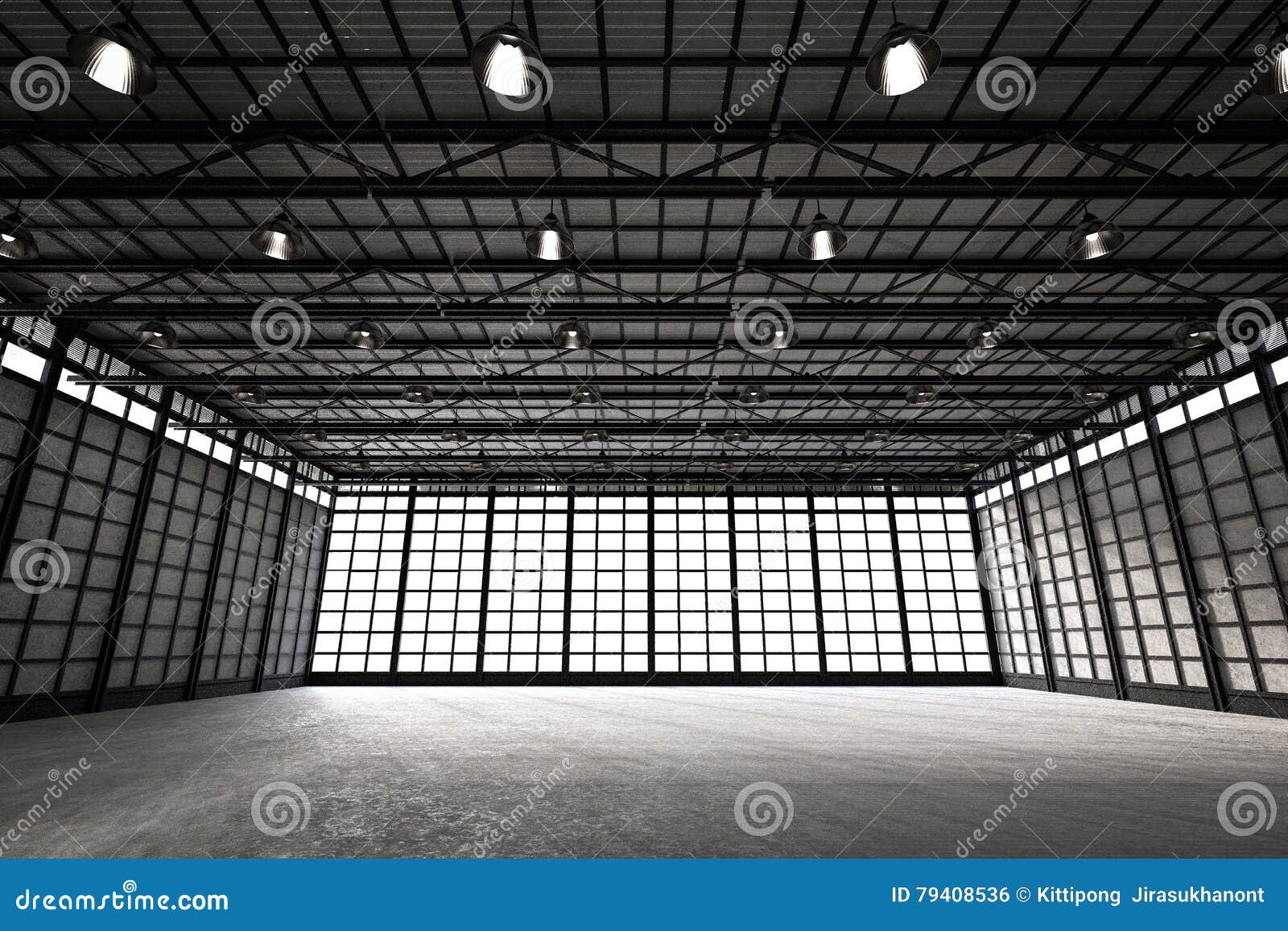 Interior empty factory stock photo. Image of architecture - 79408536