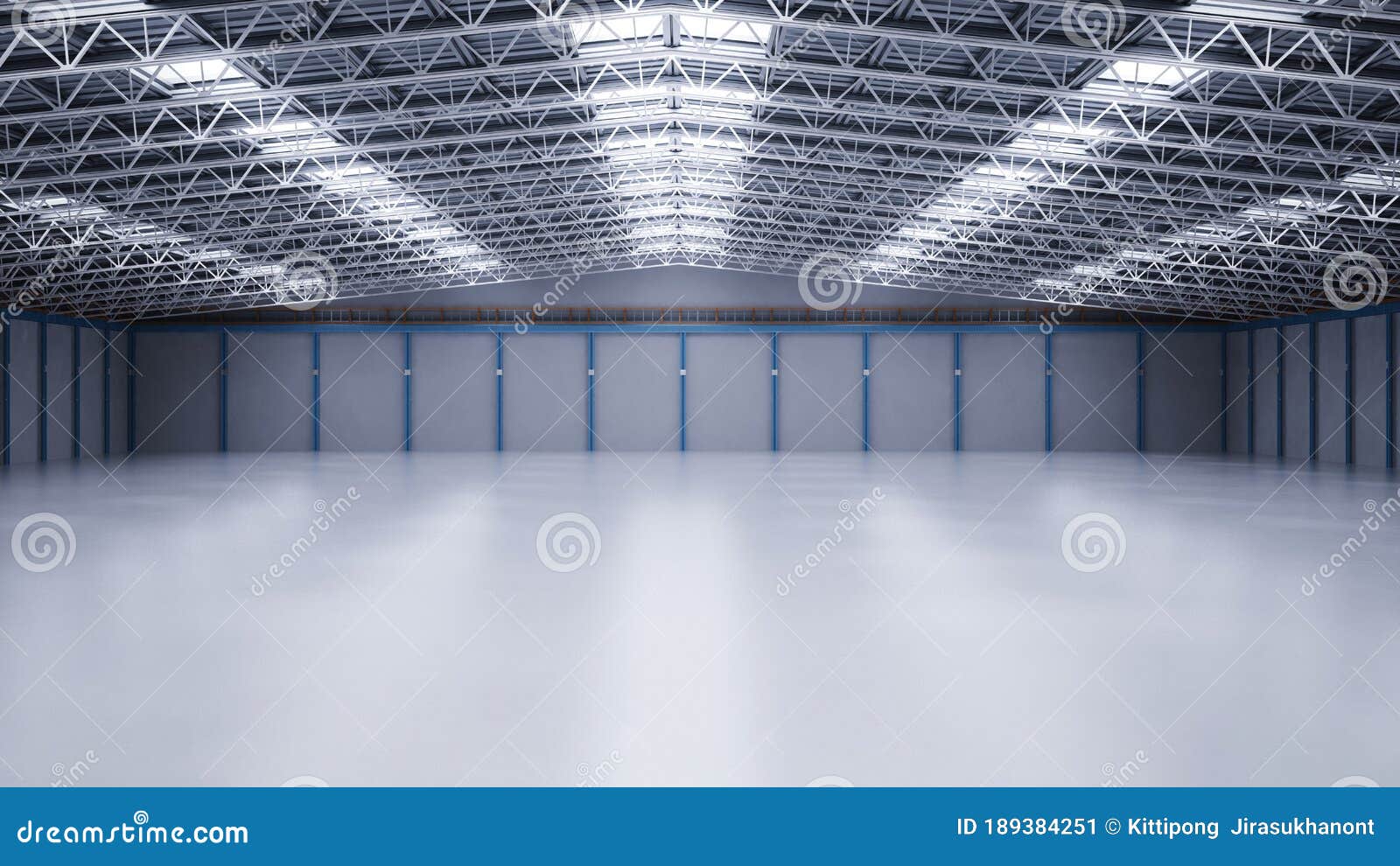Interior empty factory stock illustration. Illustration of garage ...