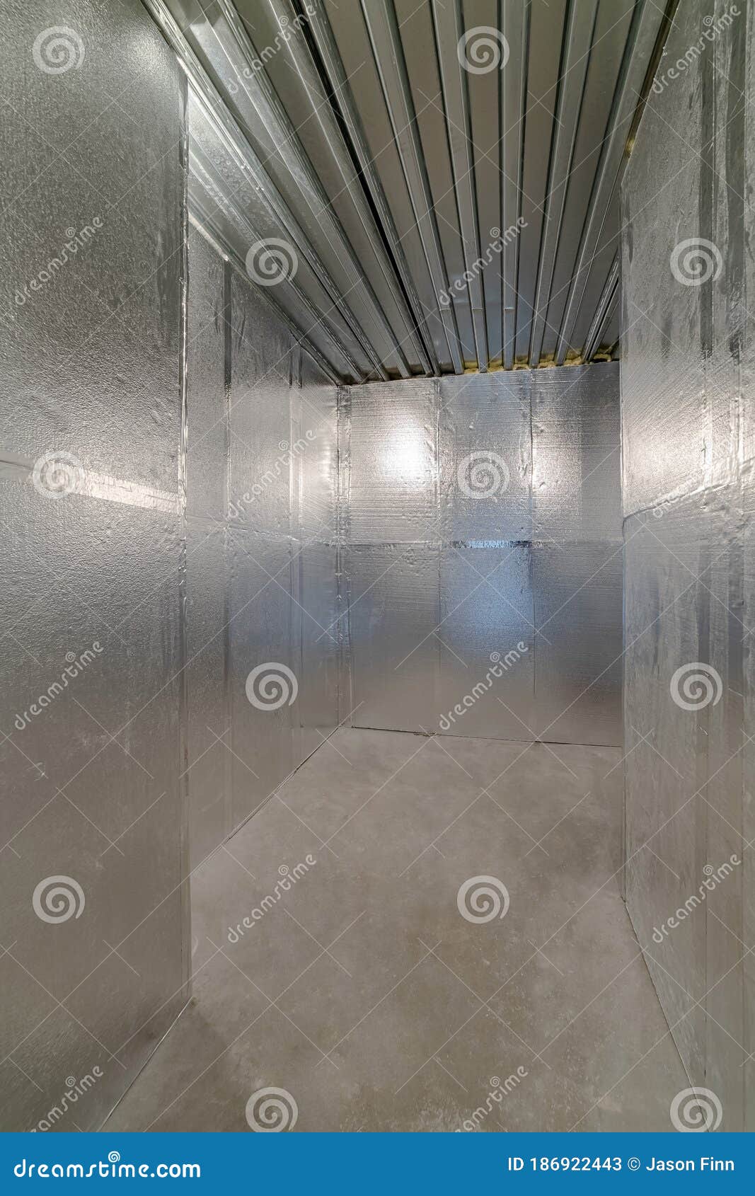 Interior of an Empty Home Cold Storage Unit Stock Image - Image of ...